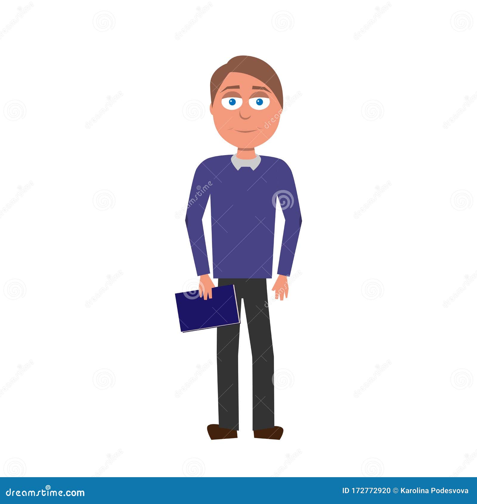 Vector Character of Assistant Man Stock Vector - Illustration of ...