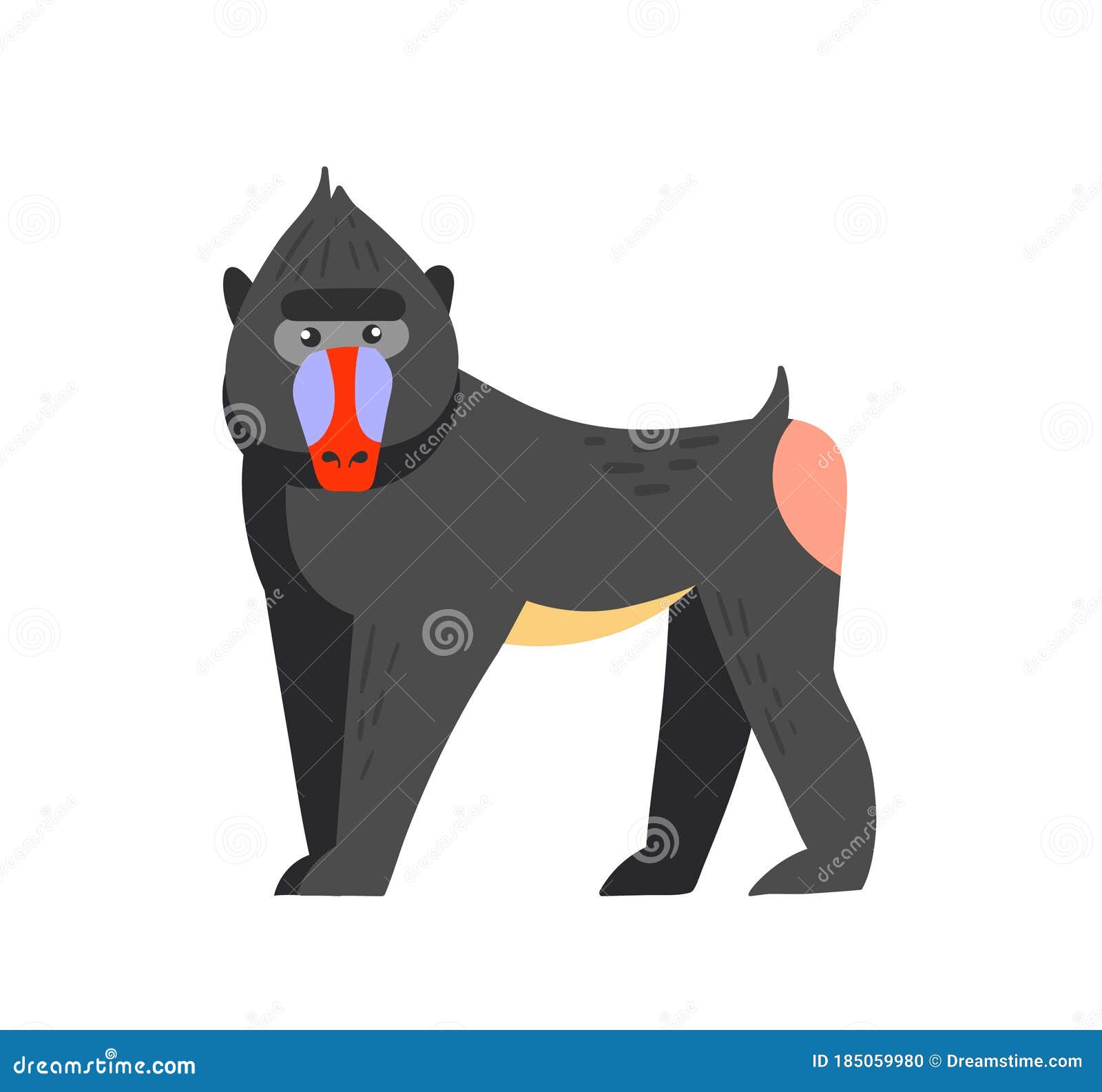 Baboon Icon. Trendy Modern Flat Linear Vector Baboon Icon On White ...
