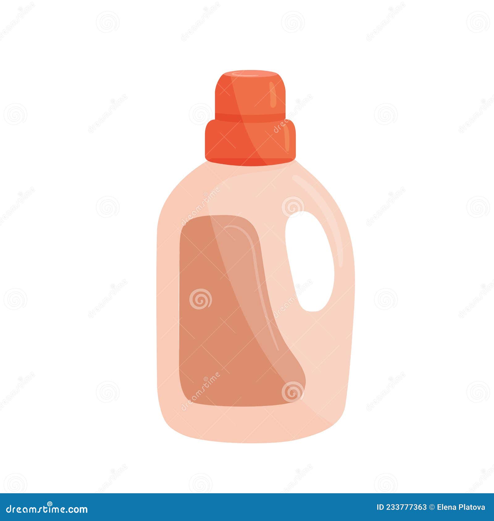 Flat Cartoon Vector Illustration. Liquid Laundry Detergent or ...
