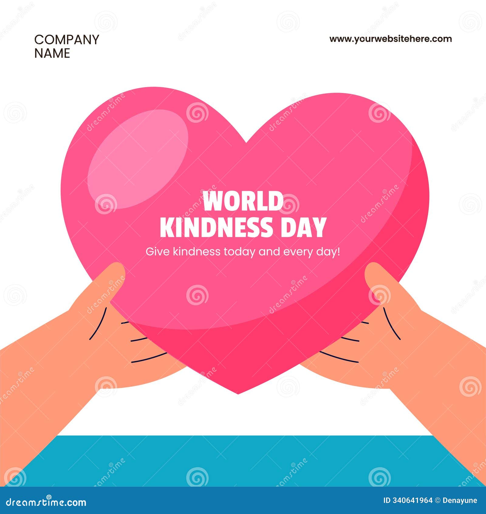 Flat Cartoon World Kindness Day Background Templates for Sharing Stock ...