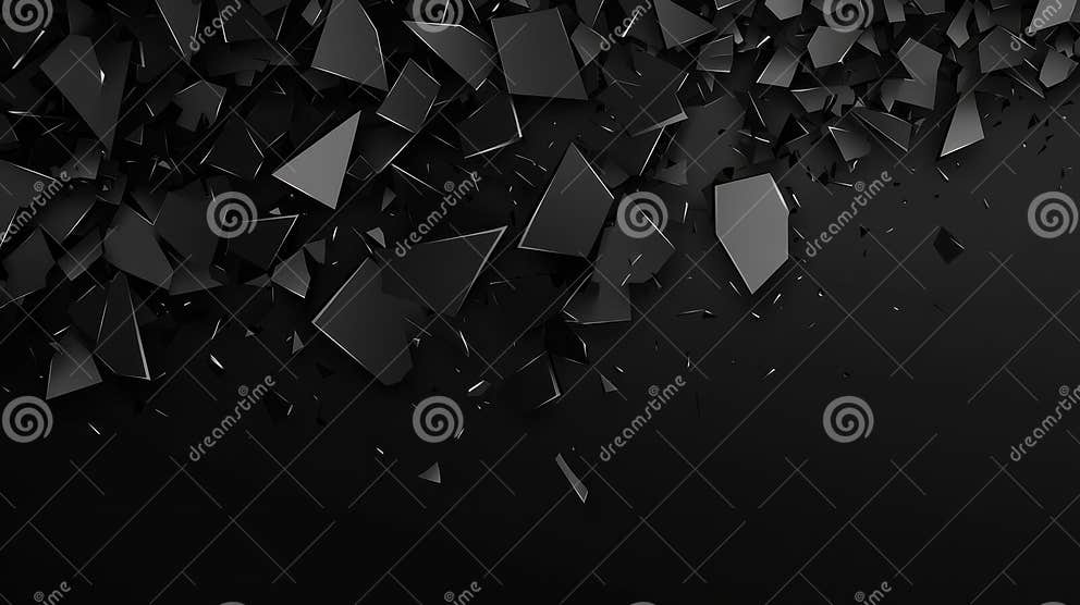 A Stunning Abstract Illustration Showcasing Shattered Debris and Broken ...