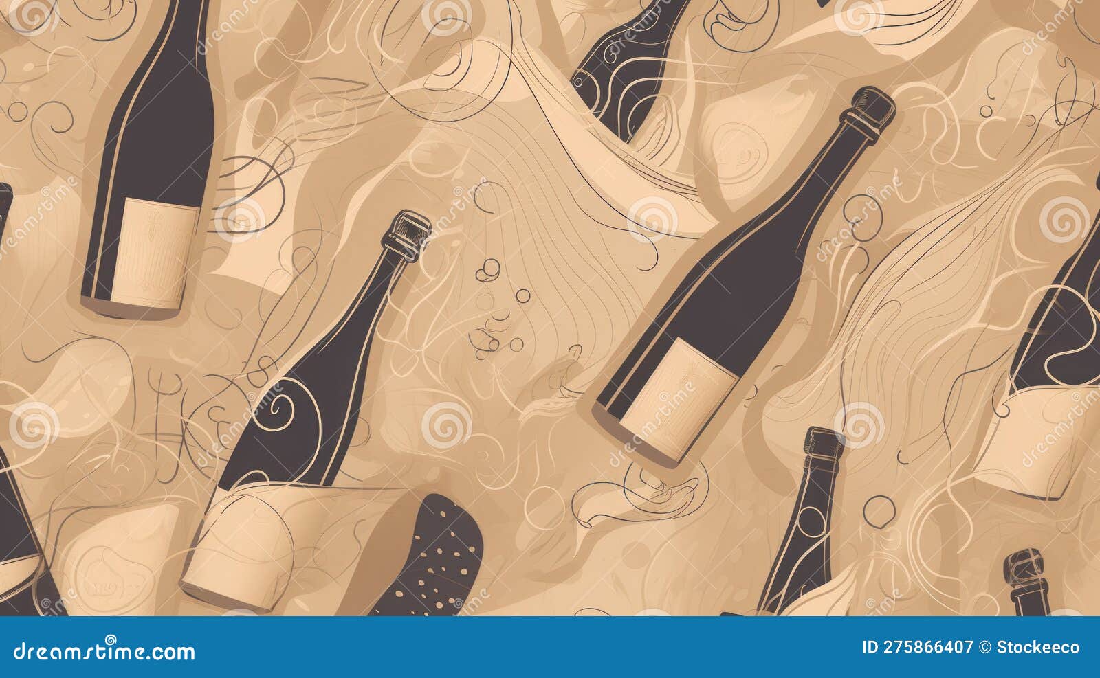 Flat Champagne Texture Background Stock Illustration - Illustration of ...