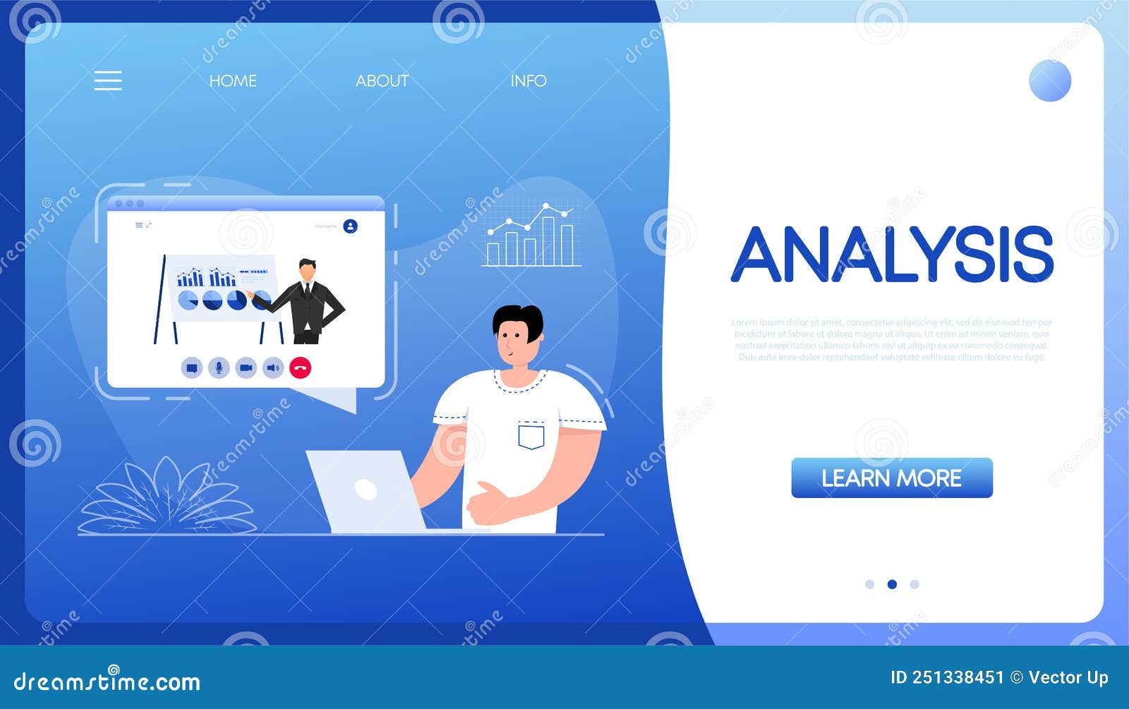 Flat Character Analysis People for Report Design. Vector Illustration ...
