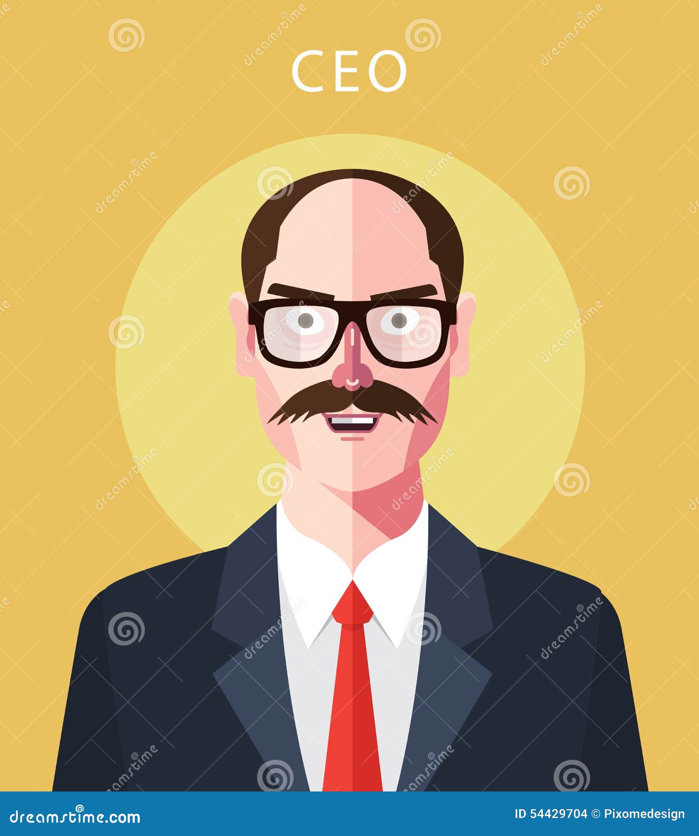 Flat Character of Ceo Concept Illustrations Stock Illustration ...