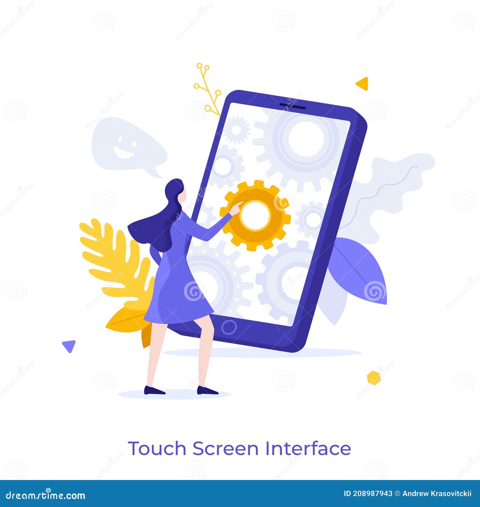 Flat Character Concept stock vector. Illustration of experience - 208987943