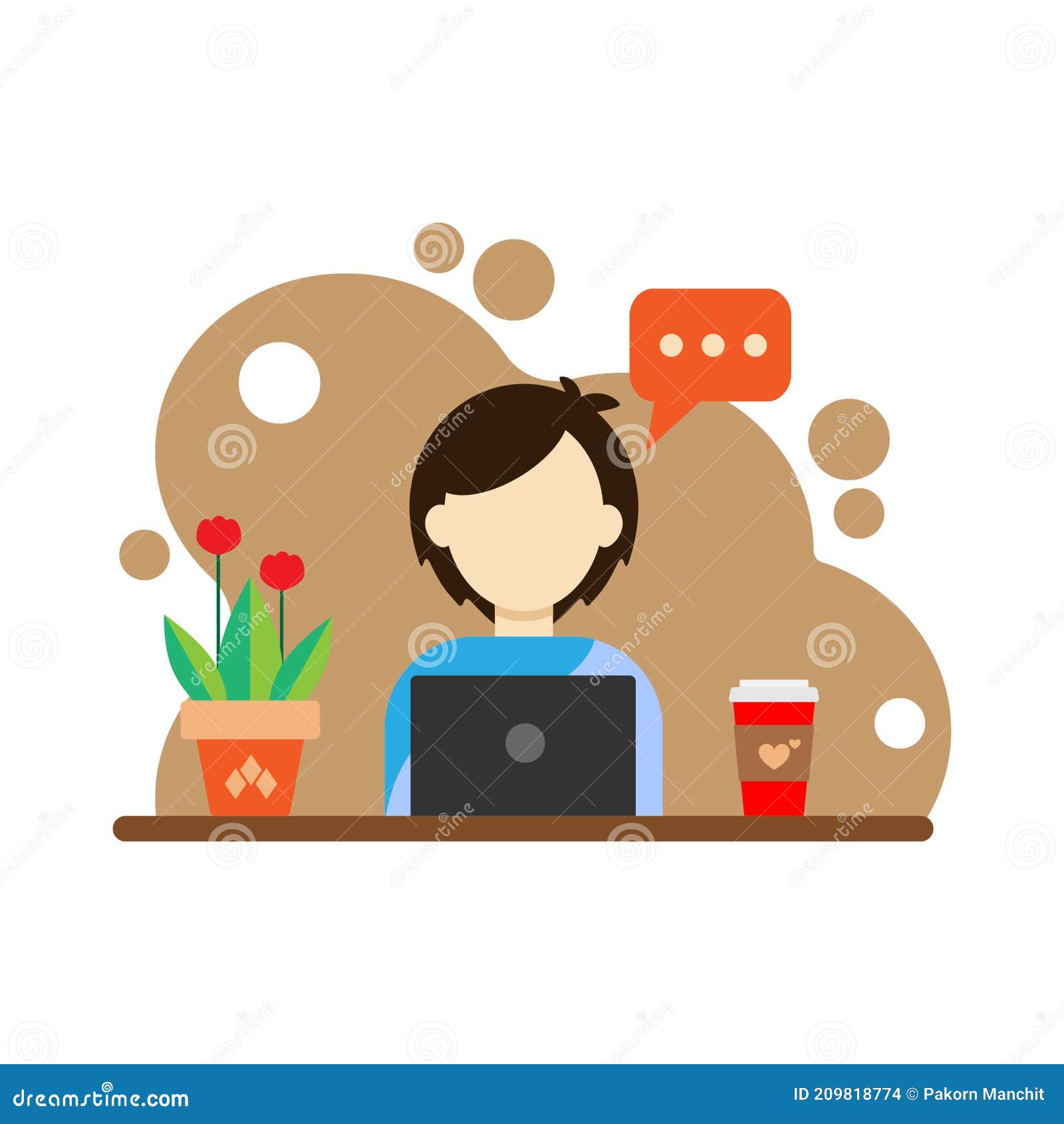 Flat Character ,Vector Illustrator Stock Vector - Illustration of ...