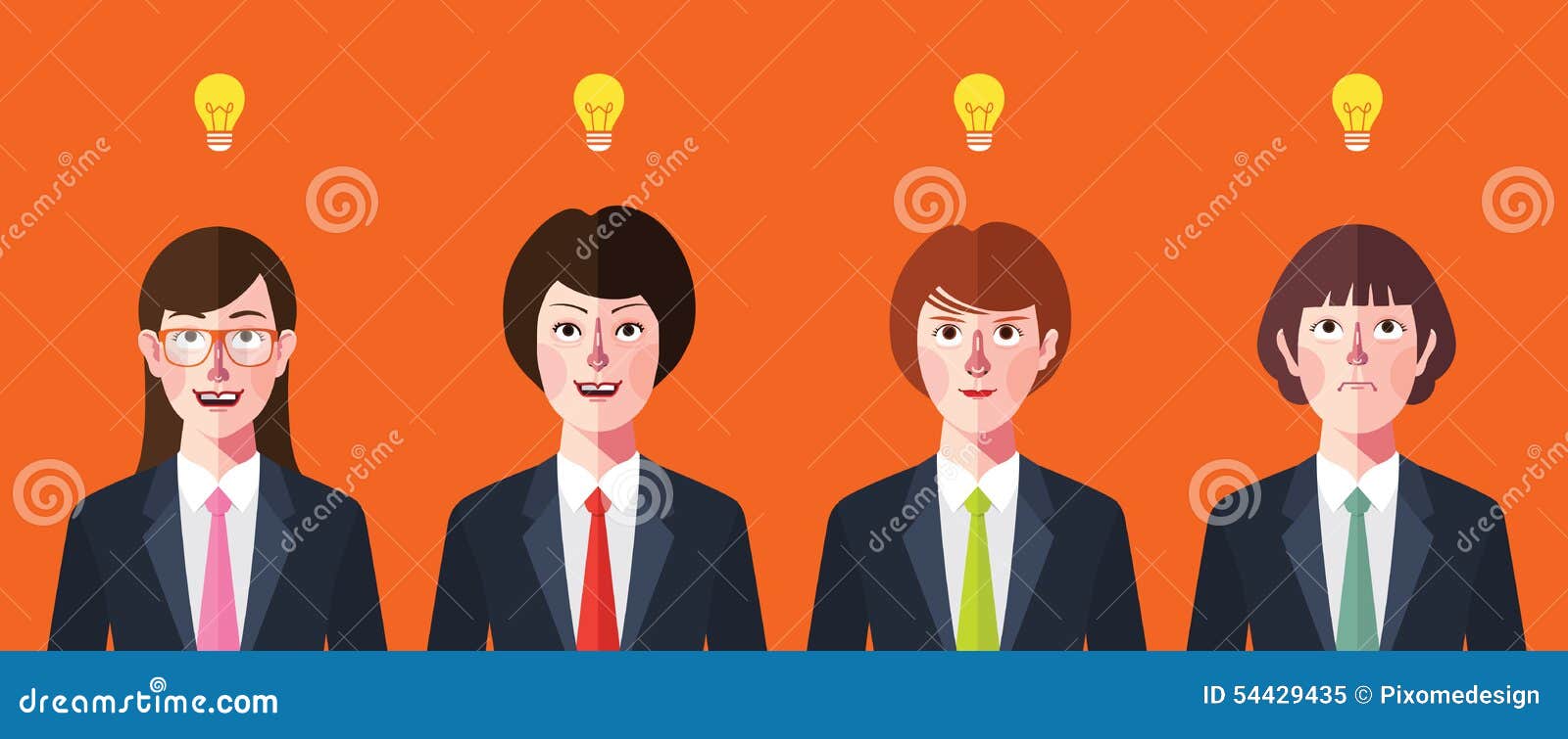 Flat Characters of Brainstorming People Concept Illustrations Stock ...