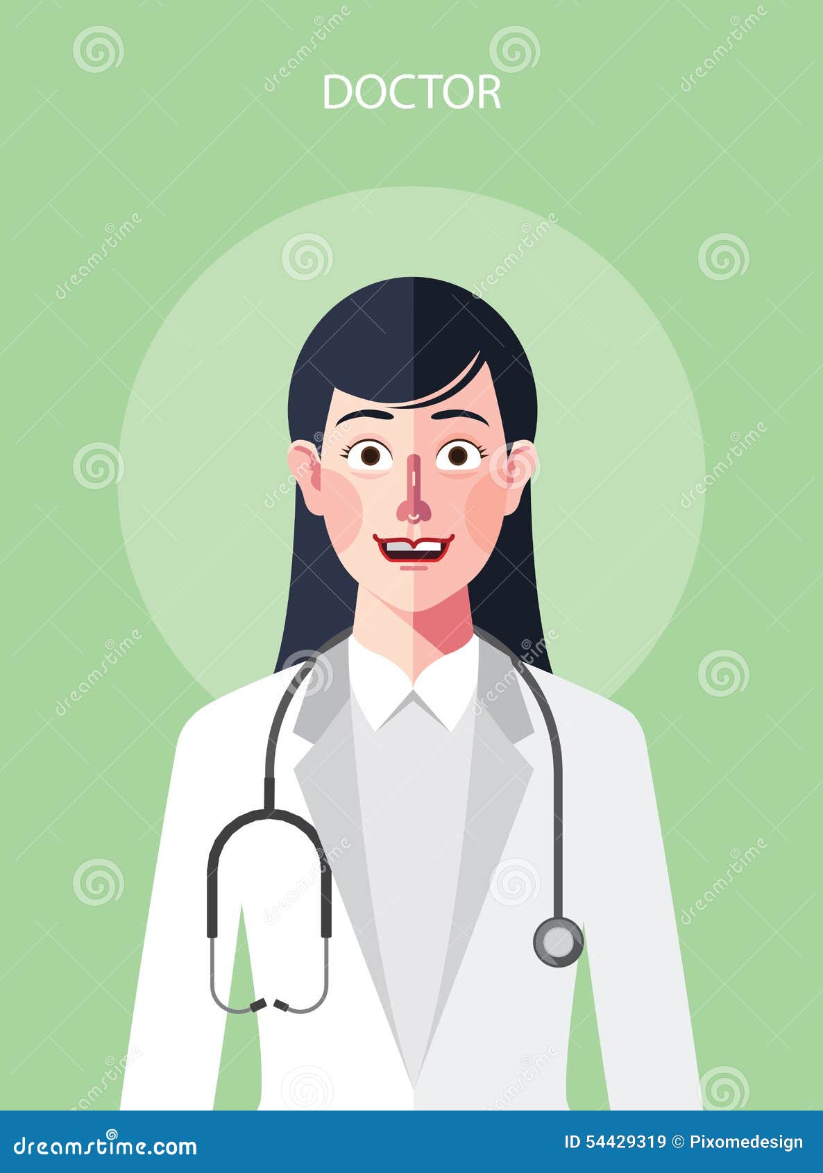 Flat Characters of Doctor Woman Concept Illustrations Stock Vector ...