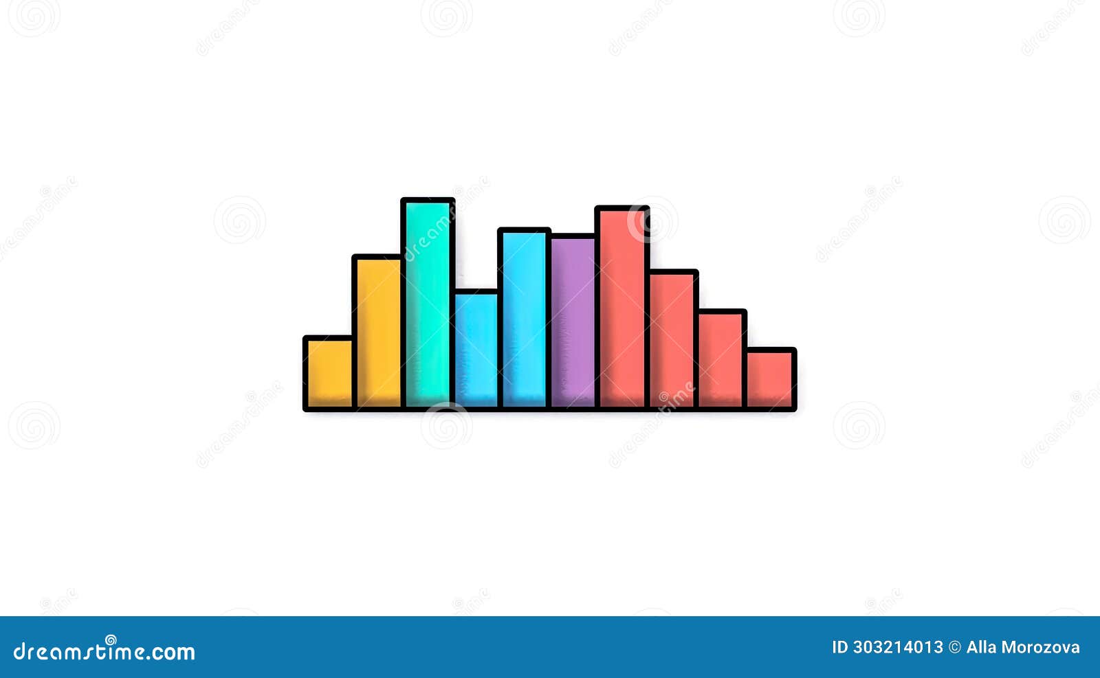 Flat Chart and Graph Elements Stock Illustration - Illustration of ...