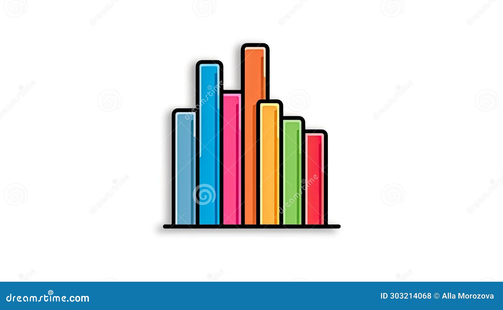 Flat Chart and Graph Elements Stock Illustration - Illustration of diagram, business: 303214068