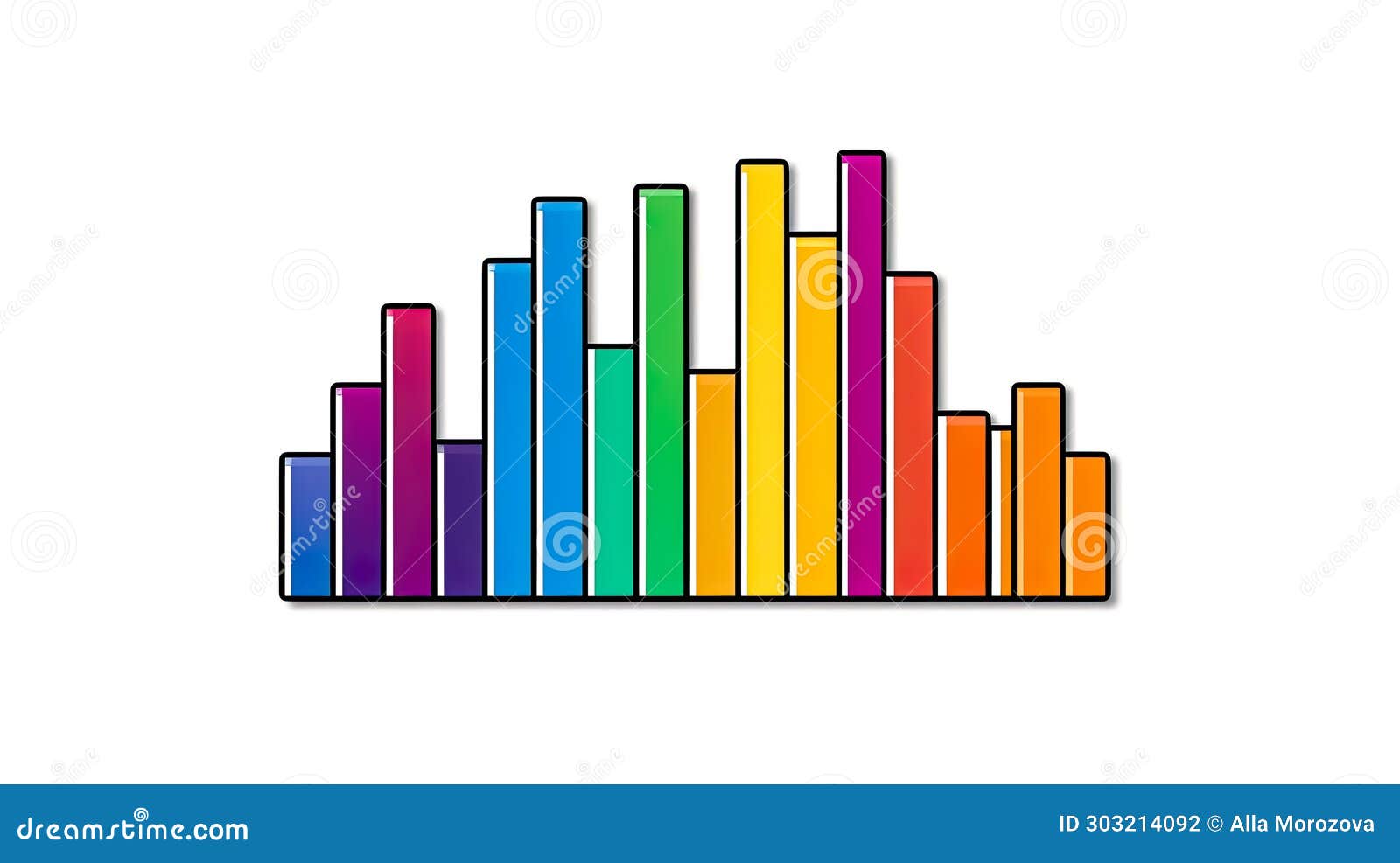 Flat Chart and Graph Elements Stock Illustration - Illustration of ...
