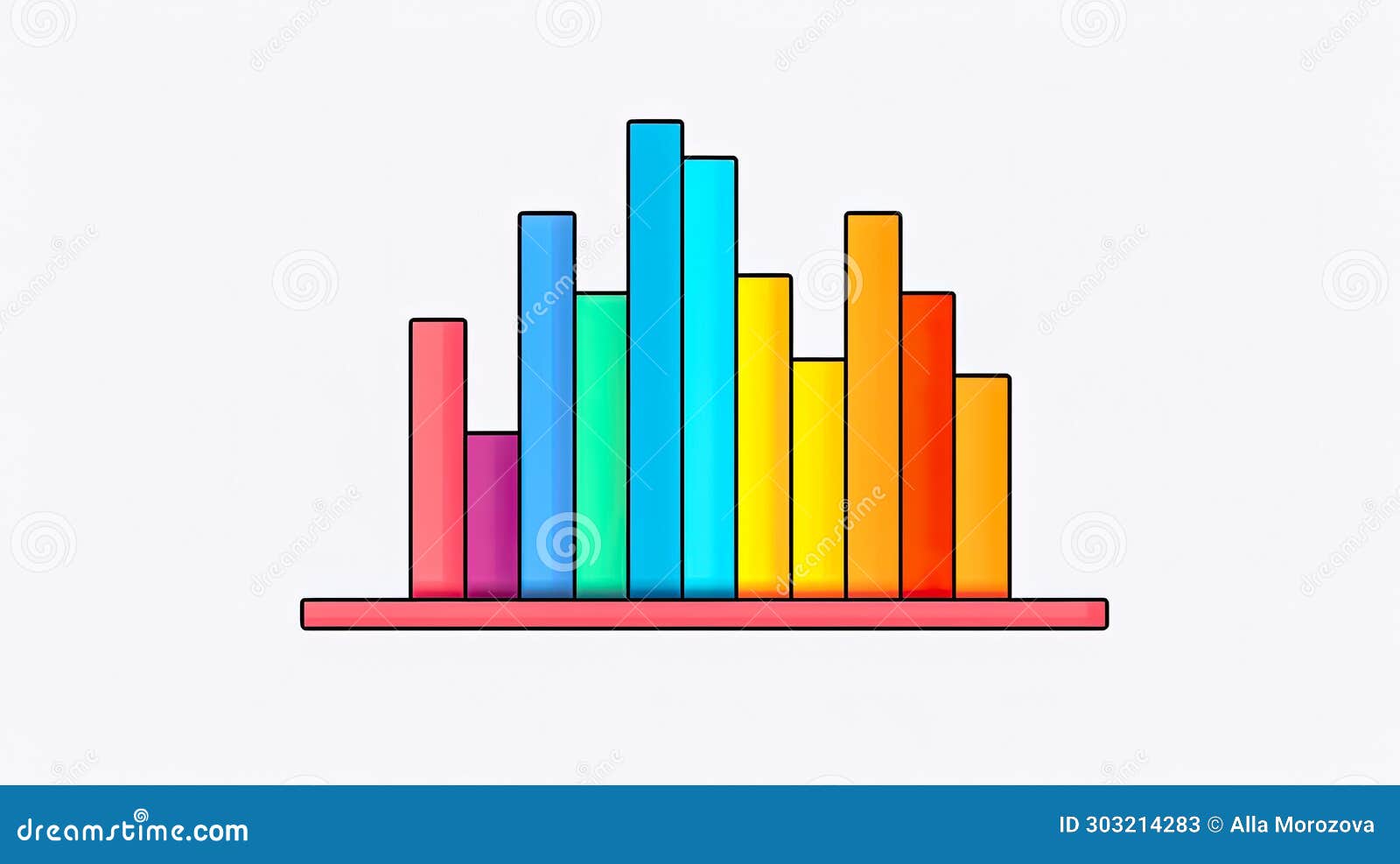 Flat Chart and Graph Elements Stock Illustration - Illustration of grow ...