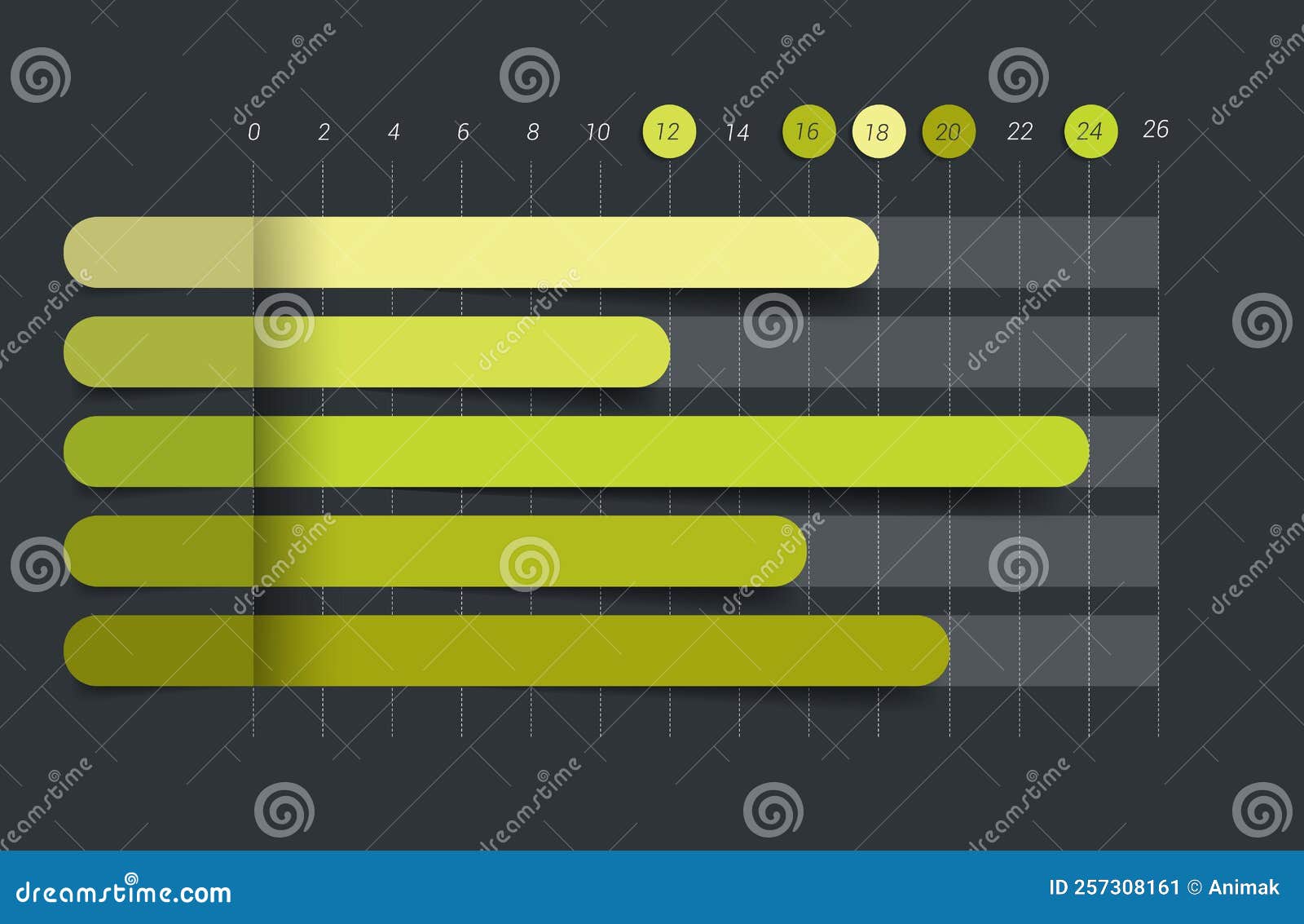 Flat Chart, Graph. Simply Color Editable Stock Vector - Illustration of ...