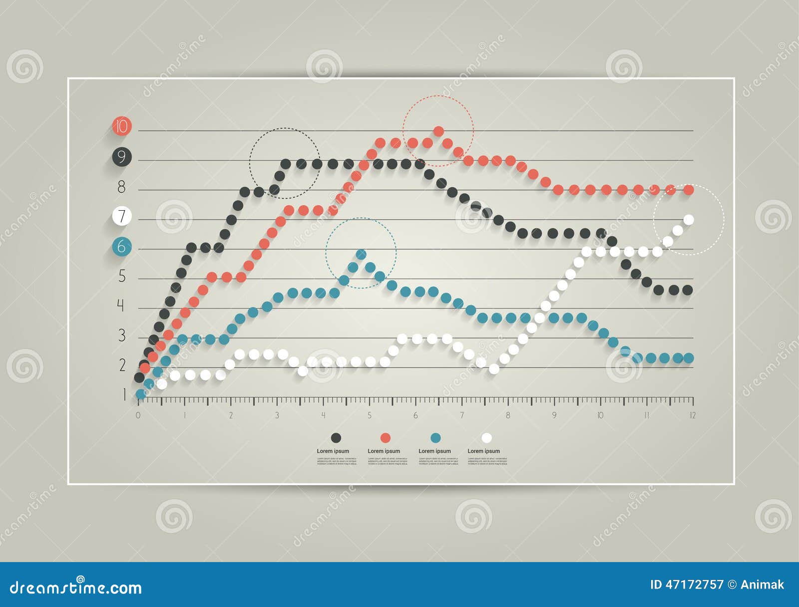Flat chart, graph. stock vector. Illustration of elements - 47172757