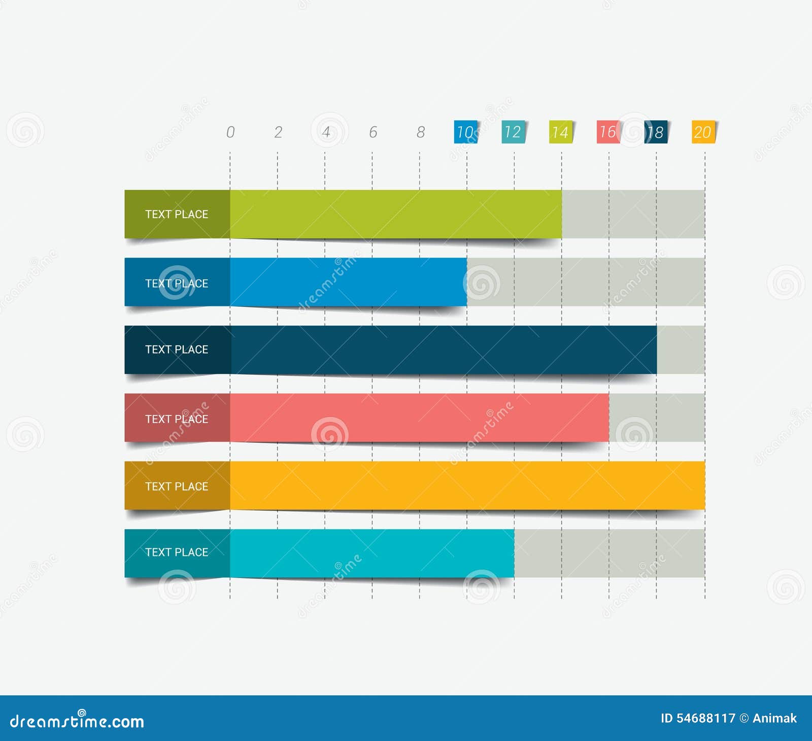 Flat Chart, Graph. Simply Color Editable Stock Vector - Illustration of ...