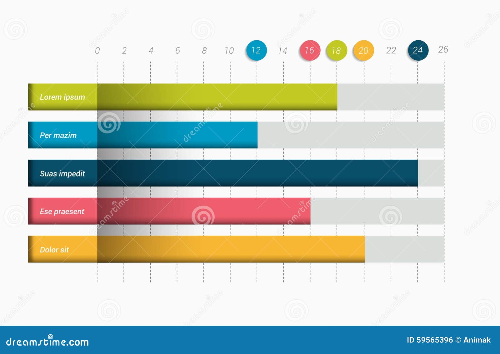 Flat Chart, Graph. Simply Color Editable Stock Vector - Illustration of ...