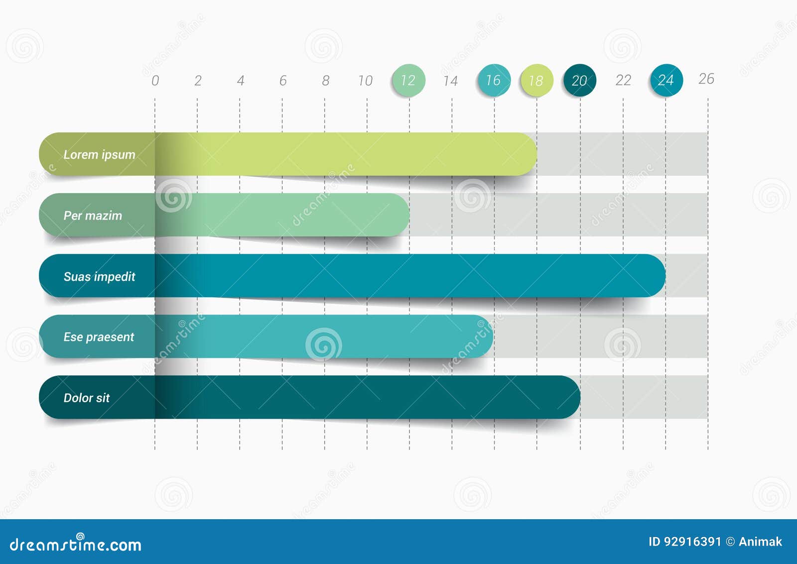 Flat Chart, Graph. New Trend Colors. Vector Illustration ...