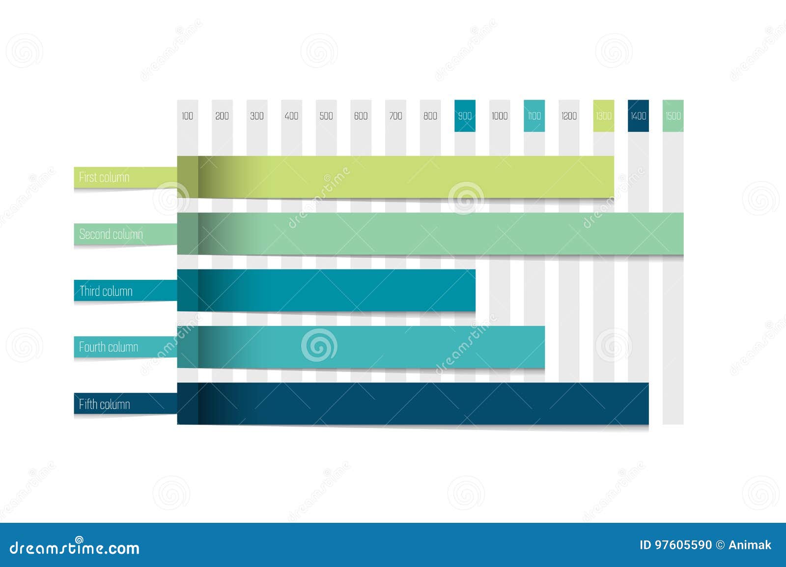 Flat Chart, Graph. Simply Color Editable Stock Vector - Illustration of ...