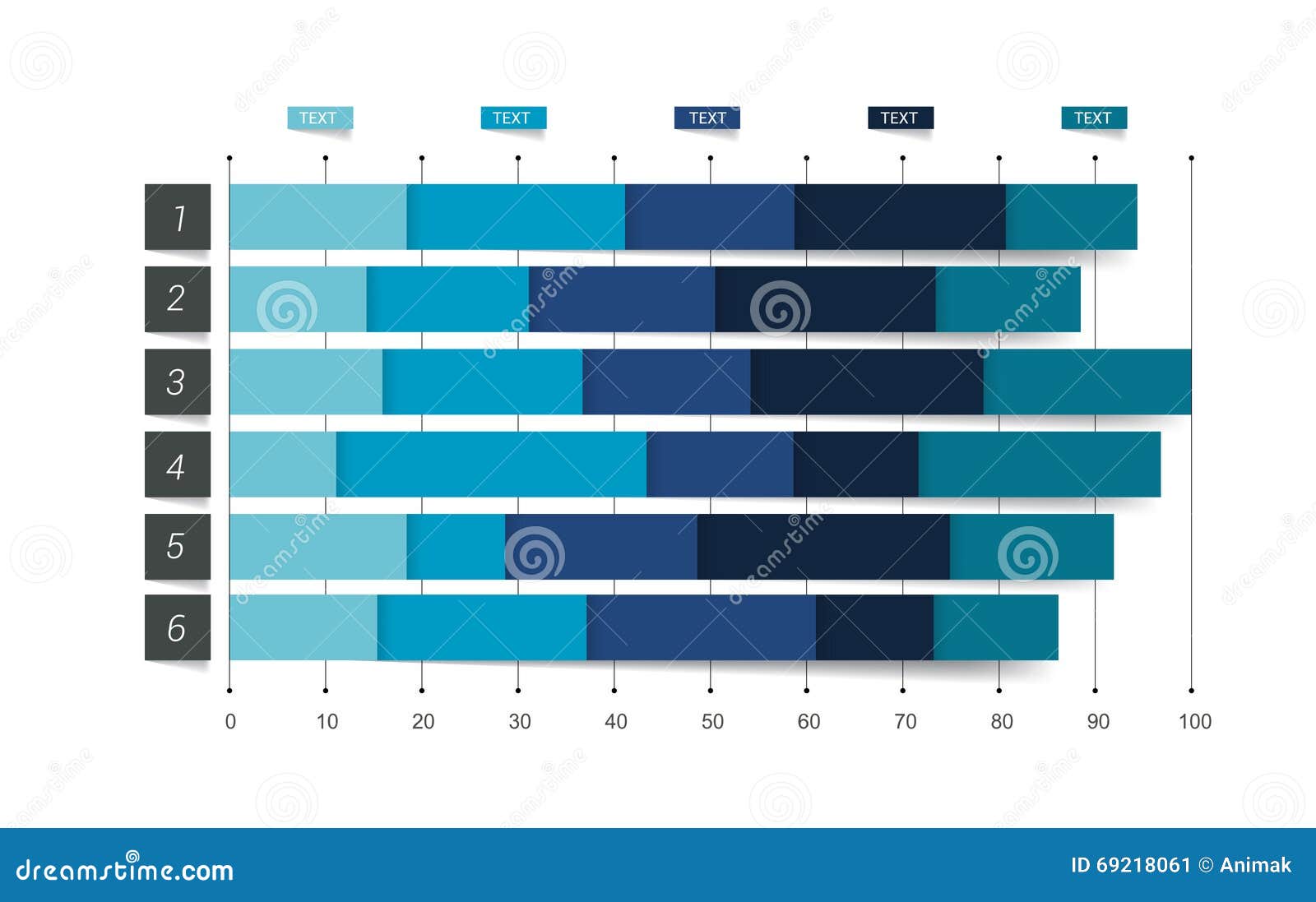 Flat Chart, Graph. Simply Color Editable. Infographics Elements Stock ...
