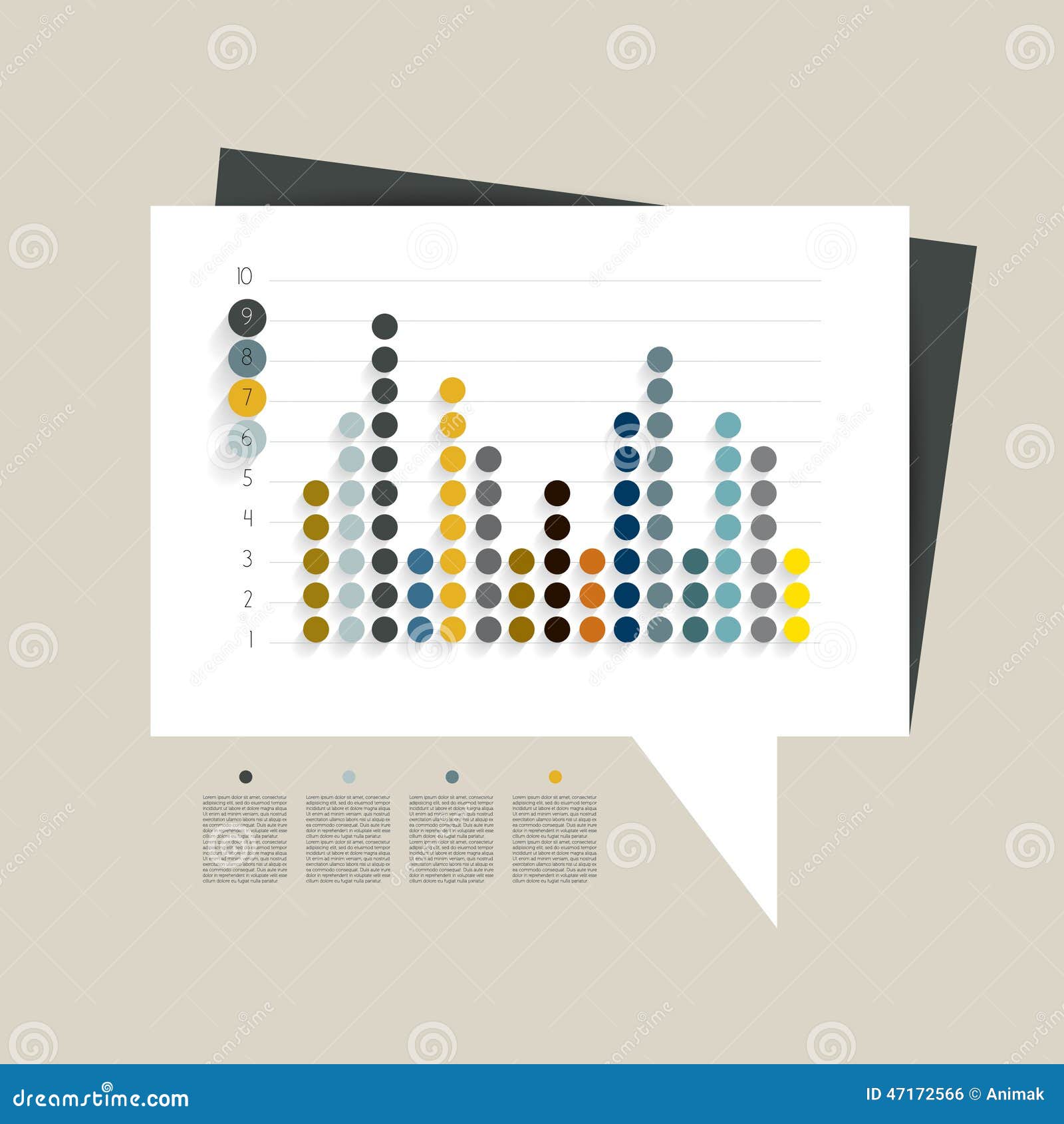Flat chart, graph. stock illustration. Illustration of growth - 47172566