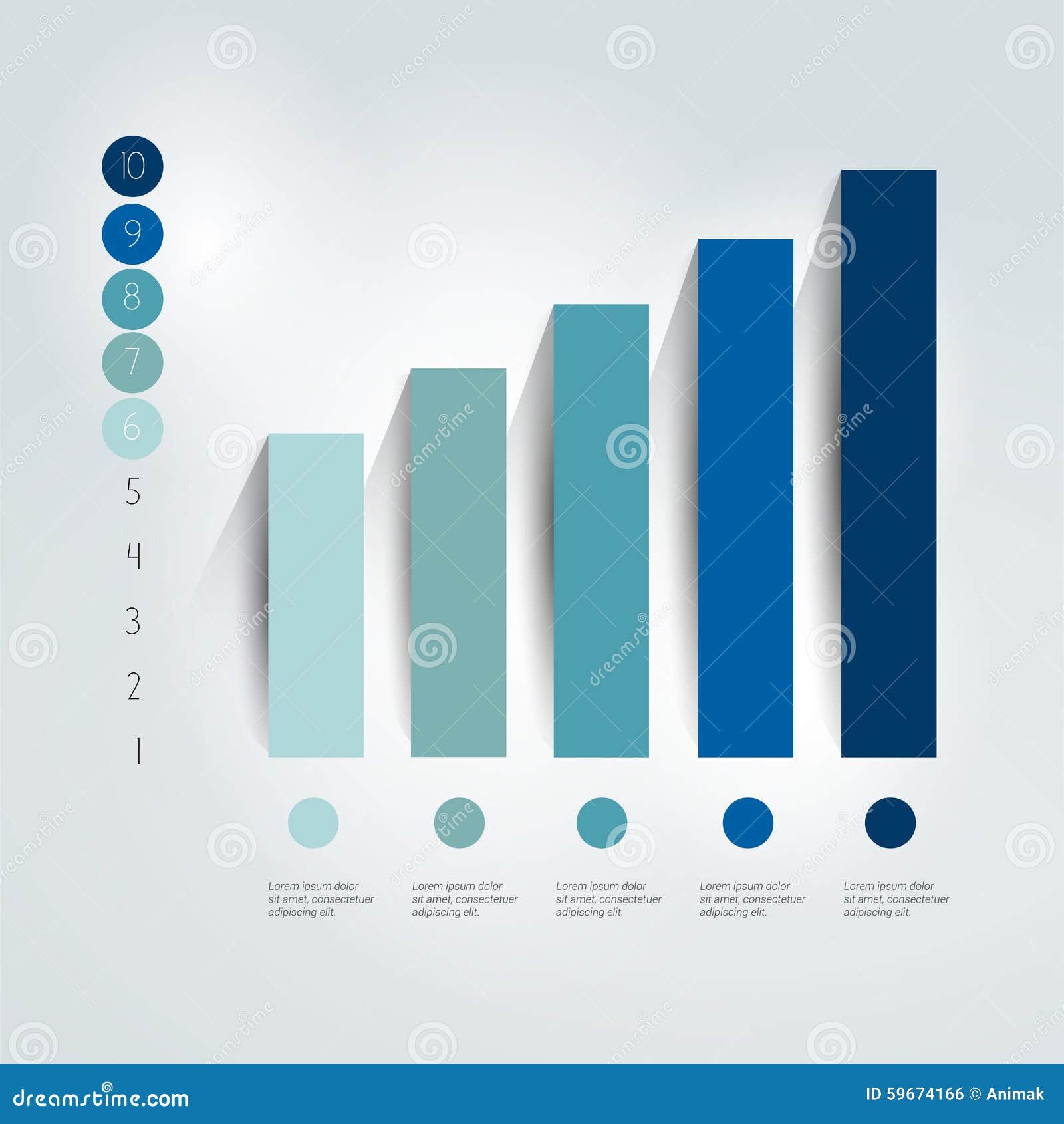 Flat Chart, Graph. Simply Color Editable Infographics Stock Photography ...