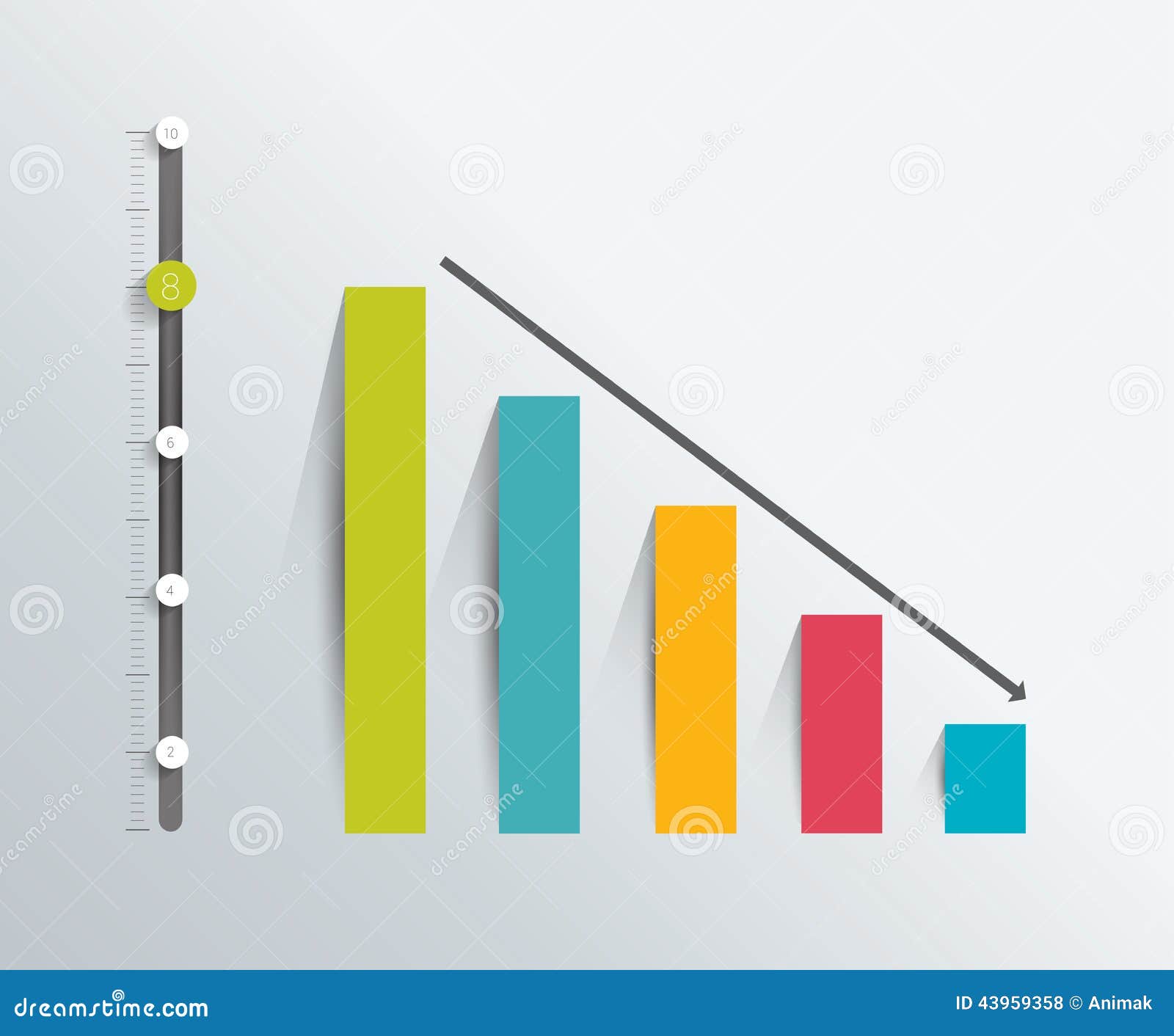 Flat Chart, Graph. Simply Blue Color Editable. Cartoon Vector ...