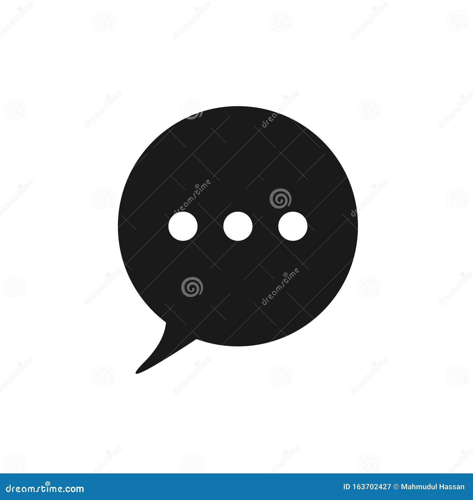 Flat Chat Icon, Speech Bubble Balloon Chat - Vector Stock Vector ...