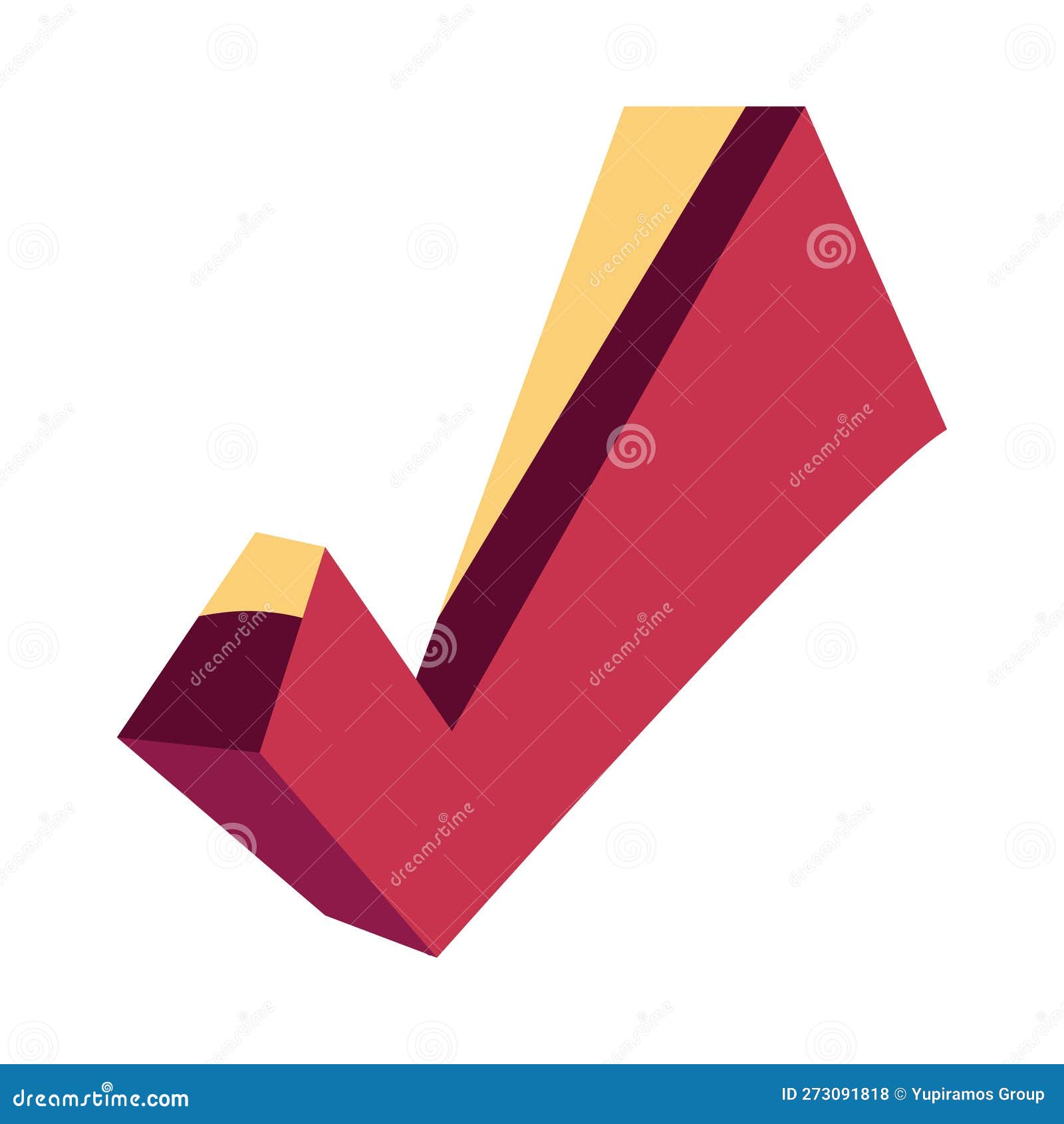 Flat check mark stock vector. Illustration of correct - 273091818