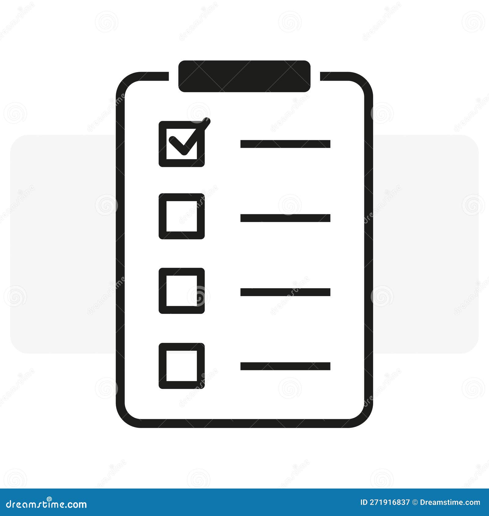 Flat Checklist for Report Design. Checkmark Icon. Vector Illustration ...