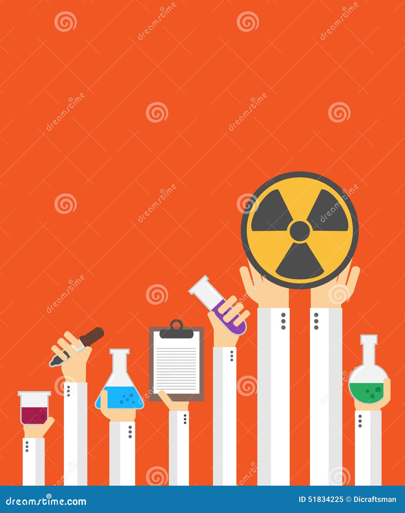 Flat chemical card stock vector. Illustration of global - 51834225