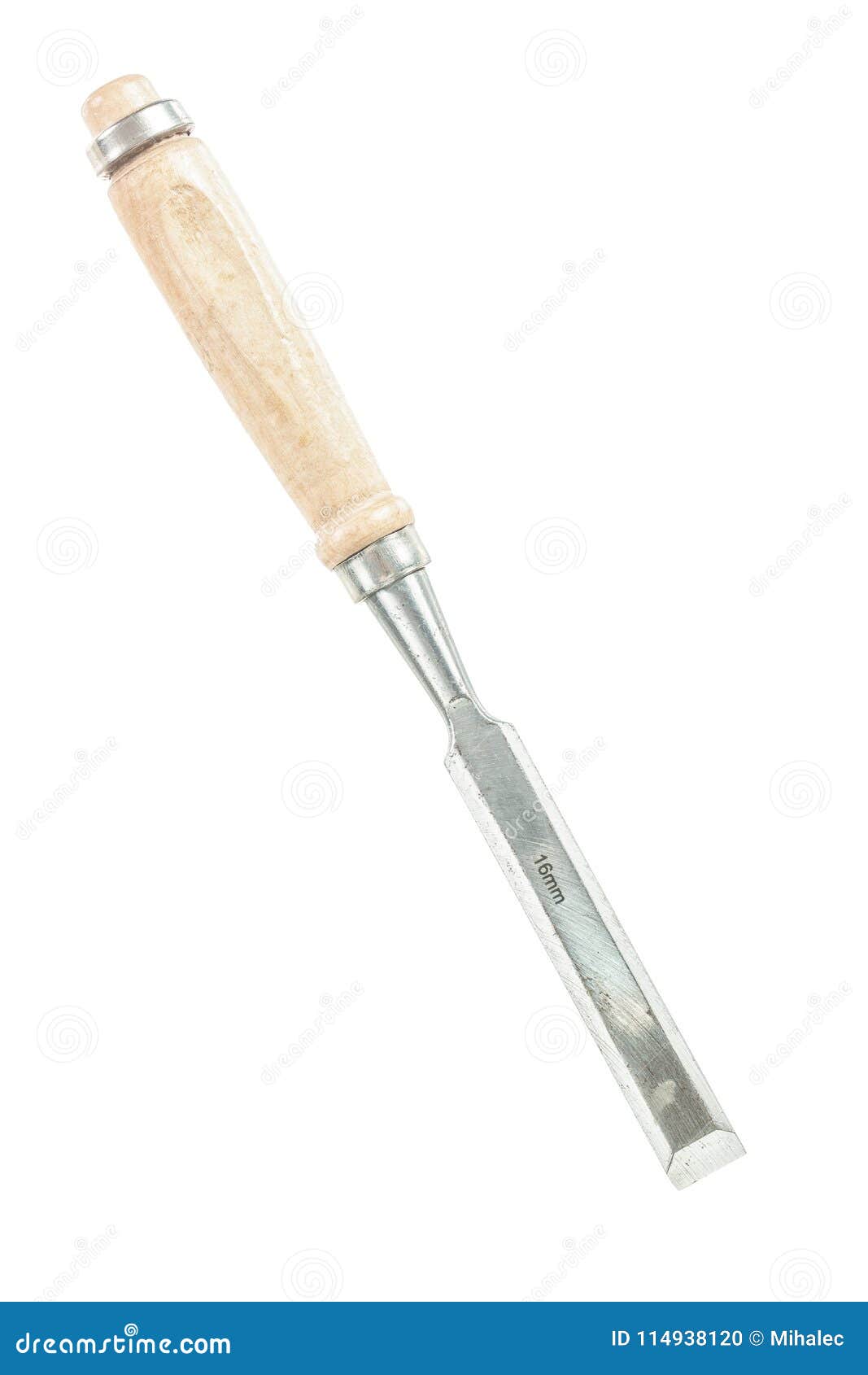 Flat Chisel Isolated on White Stock Photo - Image of woodworker ...