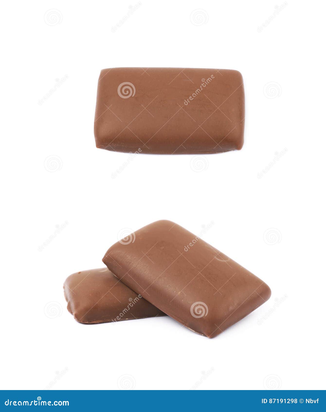 Flat Chocolate Candy Isolated Stock Photo - Image of indulgence, cocoa ...