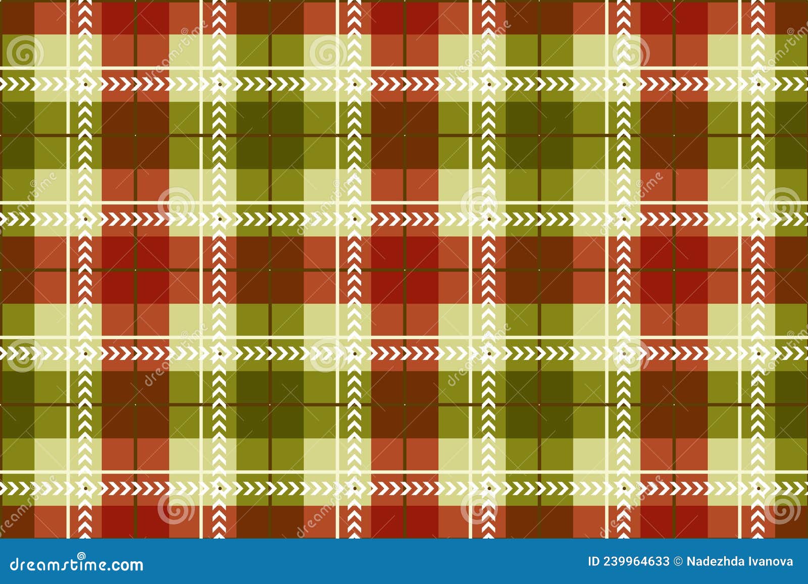 Flat Christmas Plaid Pattern Design Vector Illustration. Stock Vector ...