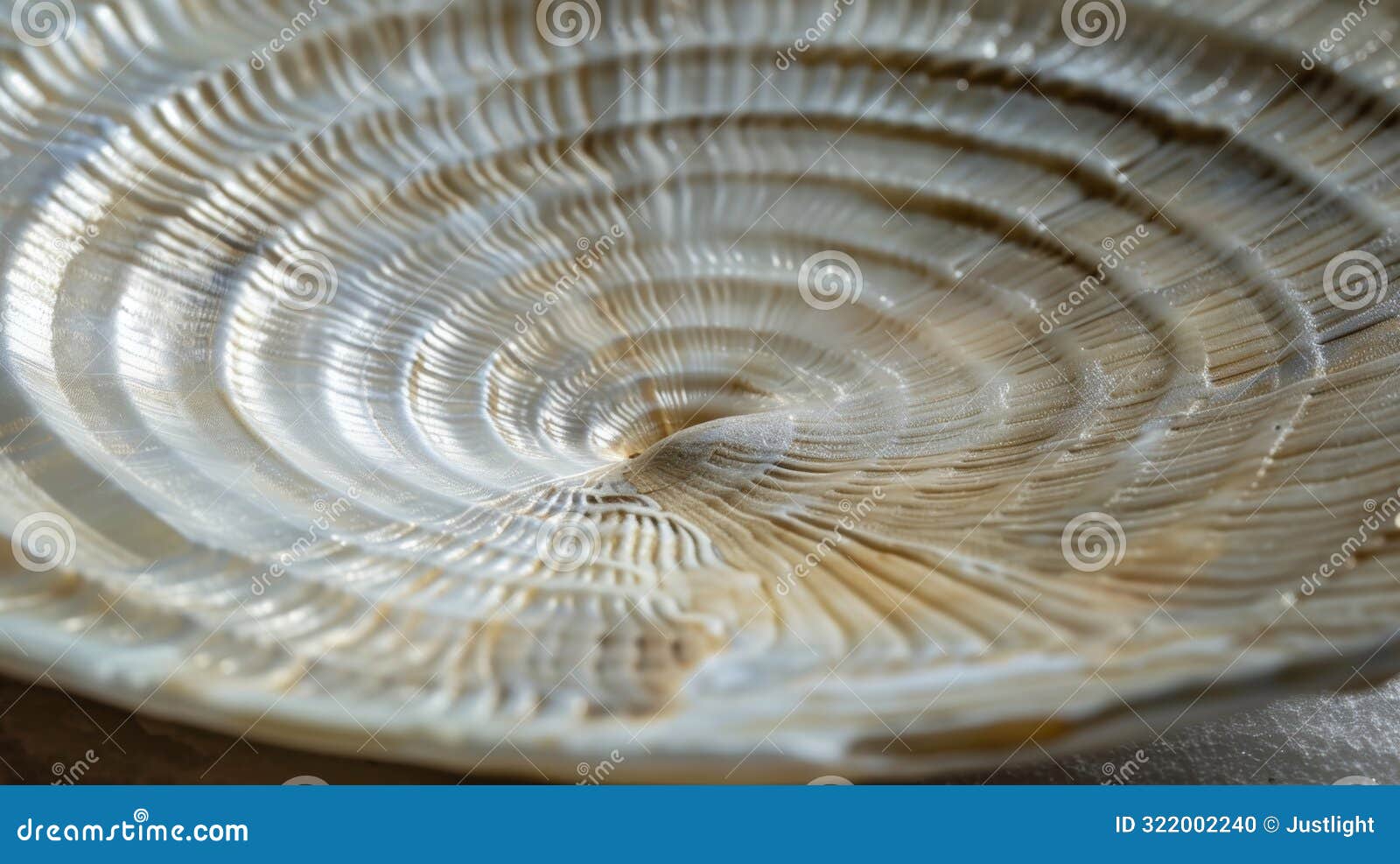 A Flat Circular Shell with a Smooth Matte Surface and Faint Concentric ...