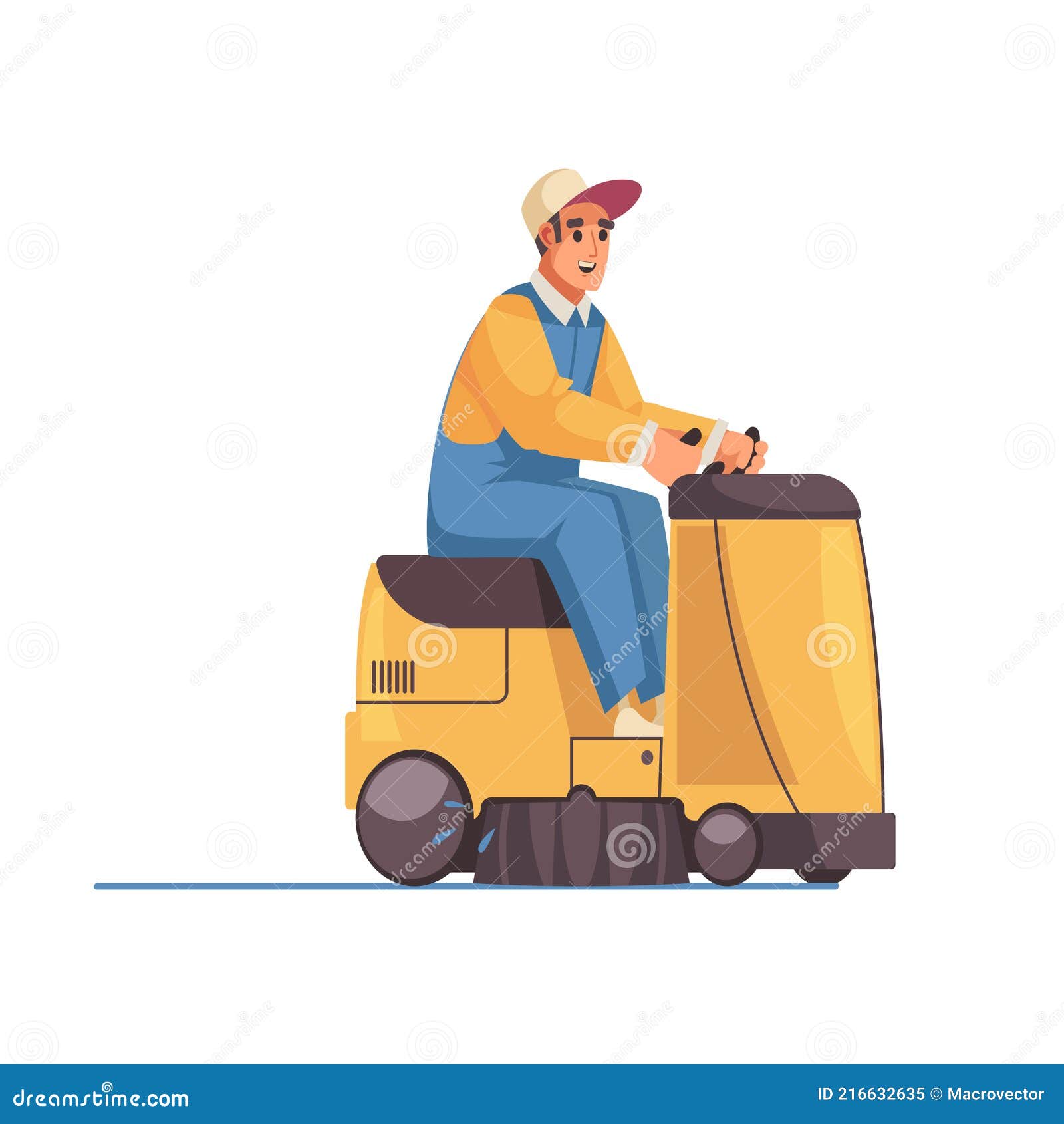 Flat Cleaner Illustration stock vector. Illustration of cleaning ...