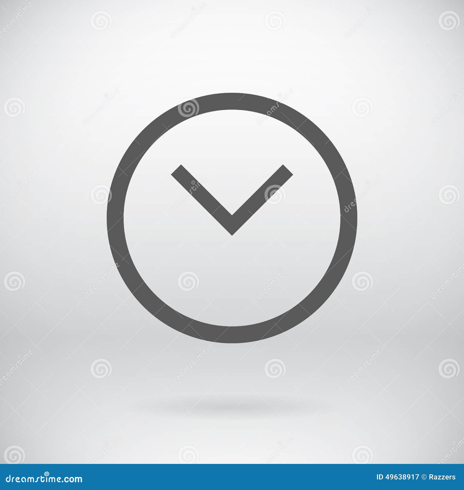 Flat Clock Sign Vector Watch Symbol Background Stock Vector ...