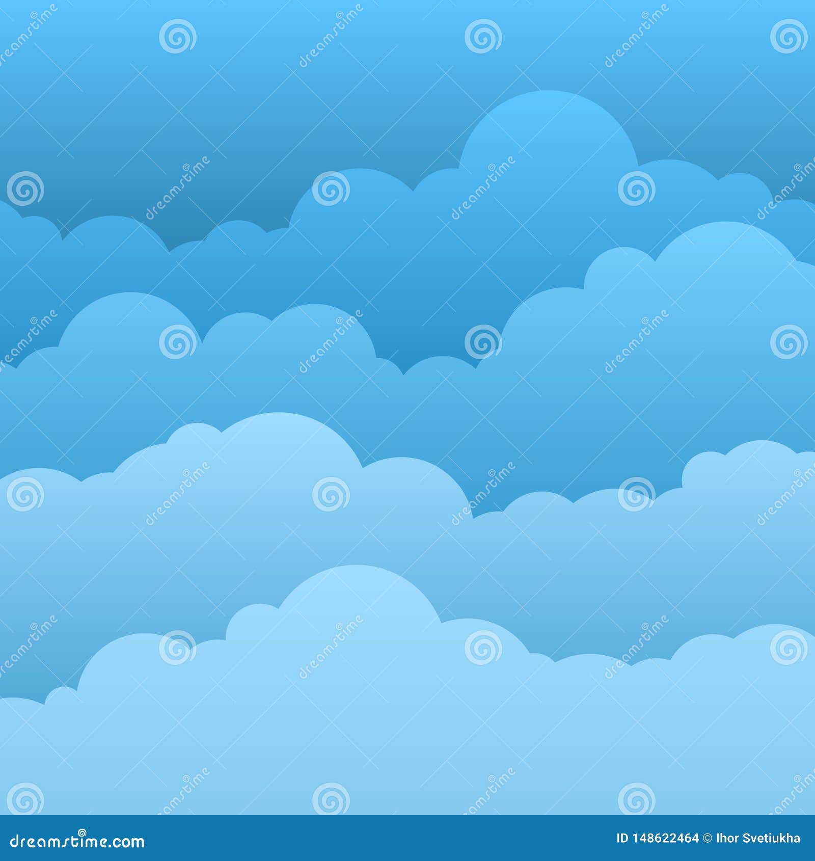 Flat Clouds Icon. Black Nature Shadow Silhouettes. Vector Illustrations ...