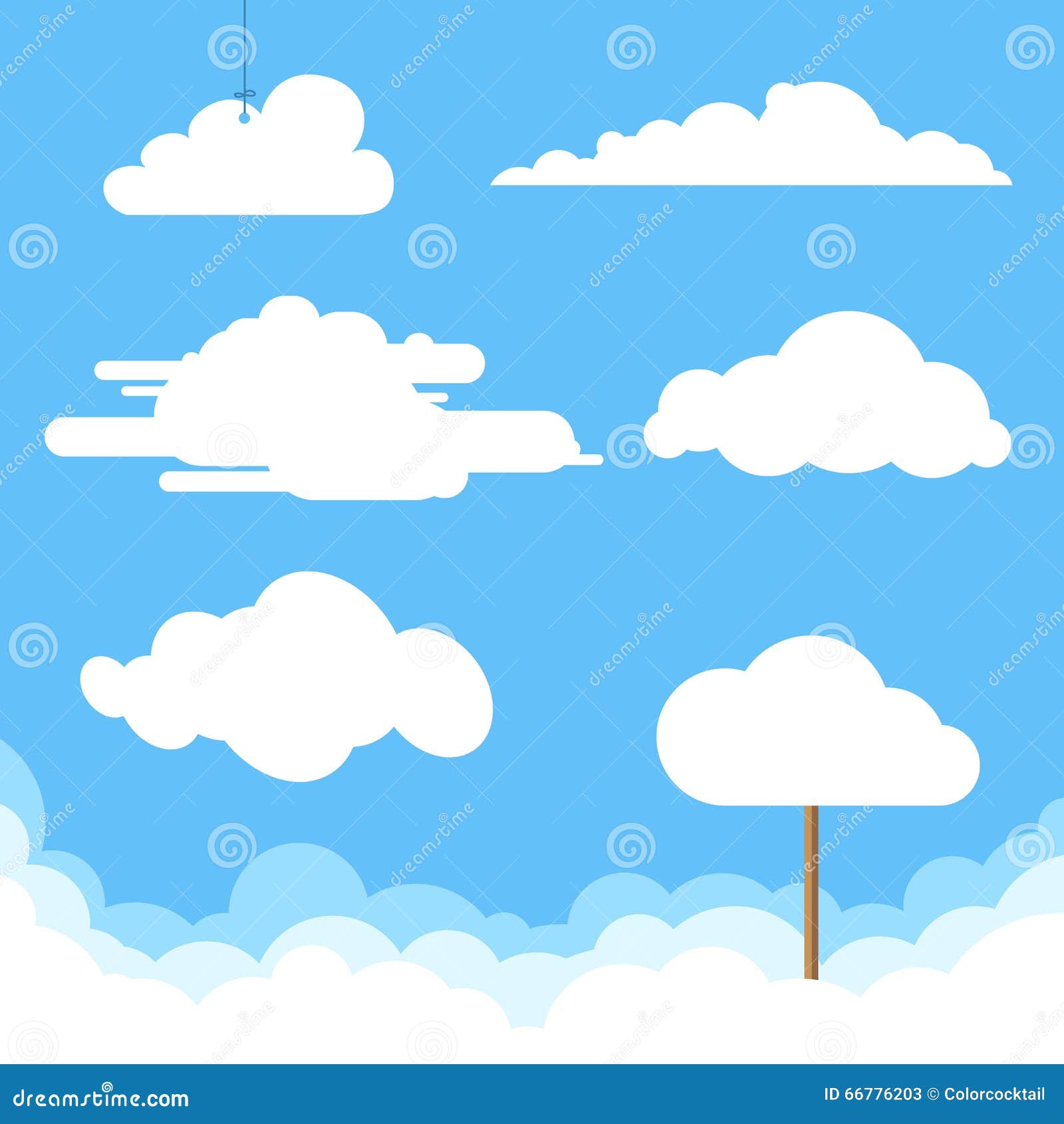 Flat clouds collection stock vector. Illustration of interface - 66776203 Flat clouds collection stock vector. Illustration of interface - 66776203