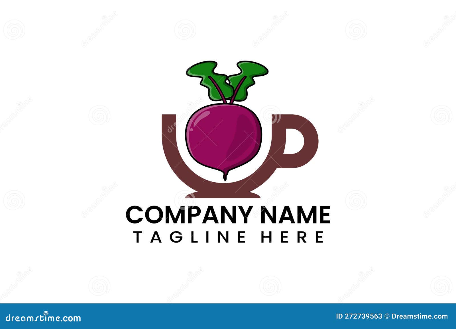 Flat Coffee Cup Beetroot Logo Icon Template Stock Vector - Illustration ...