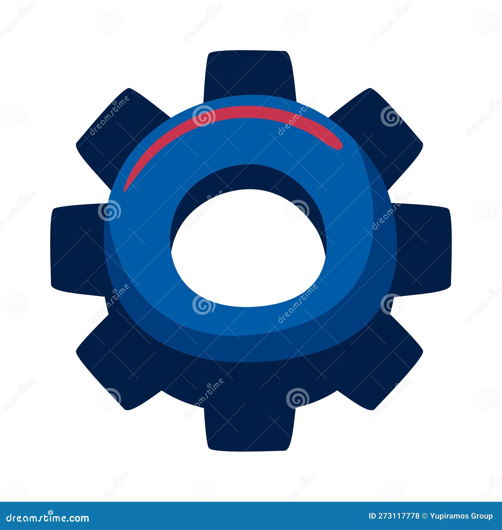 Flat cog wheel stock vector. Illustration of design - 273117778