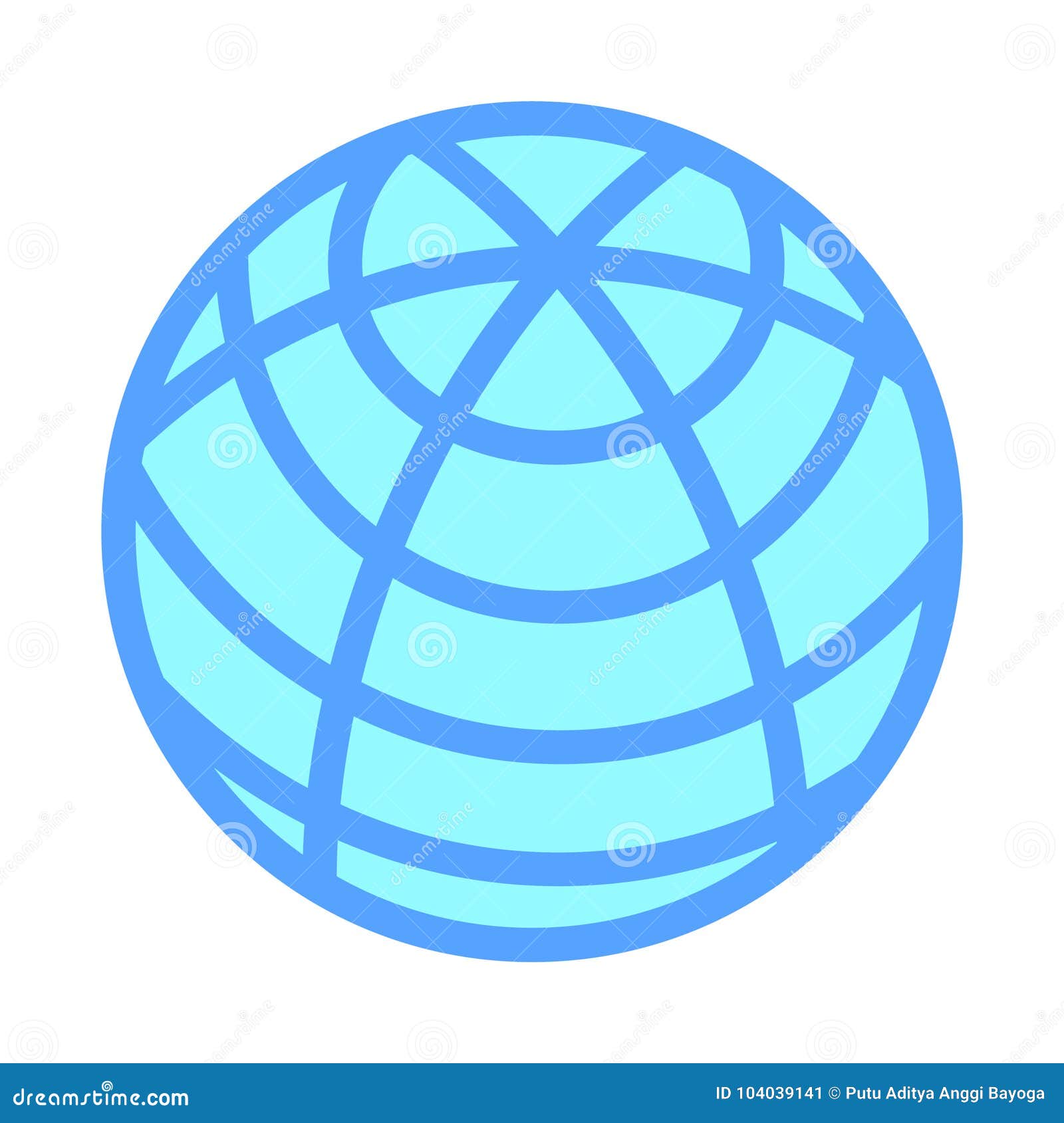 Flat color globe icon stock vector. Illustration of cartoon - 104039141