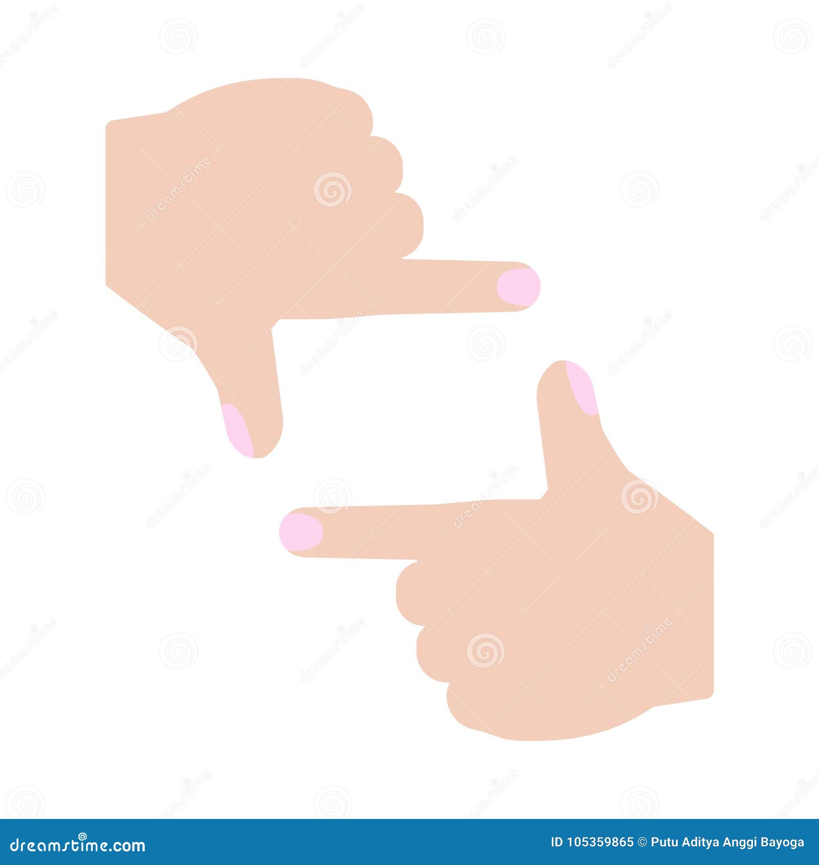 Flat color hand sign icon stock vector. Illustration of font - 105359865