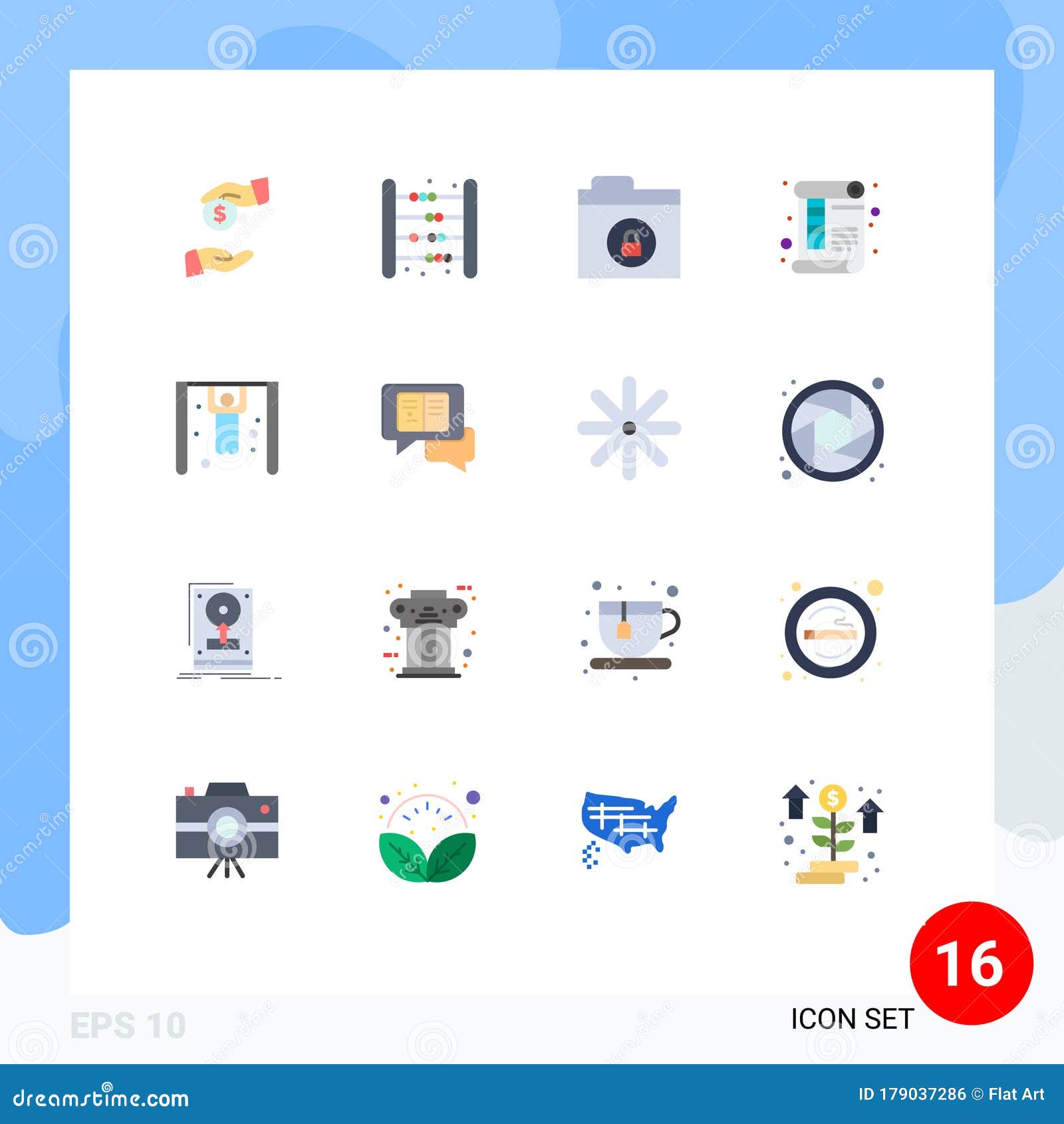 Flat Color Pack of 16 Universal Symbols of Competition, Print, Math ...