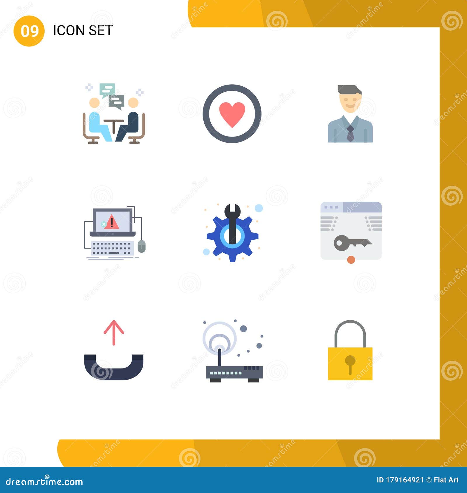 Flat Color Pack of 9 Universal Symbols of Failure, Crash, Sign ...