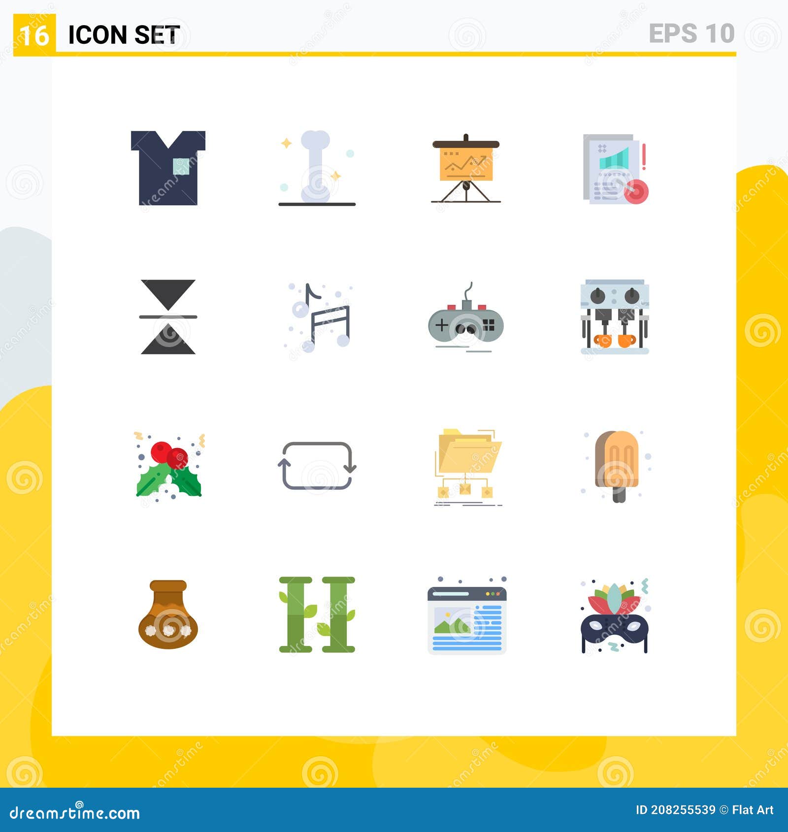 Flat Color Pack of 16 Universal Symbols of Report, Analytics, Chart ...