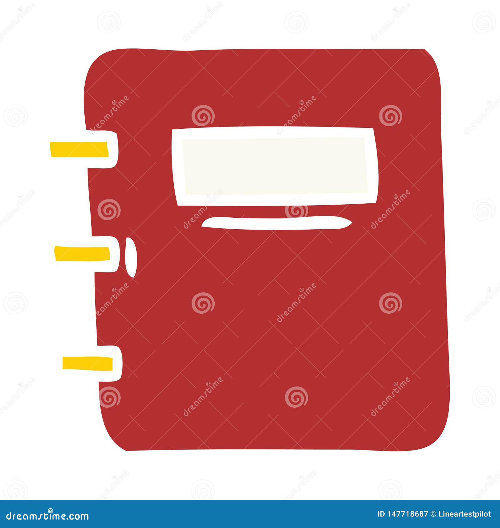 Flat Color Retro Cartoon Journal Book Stock Vector - Illustration of ...