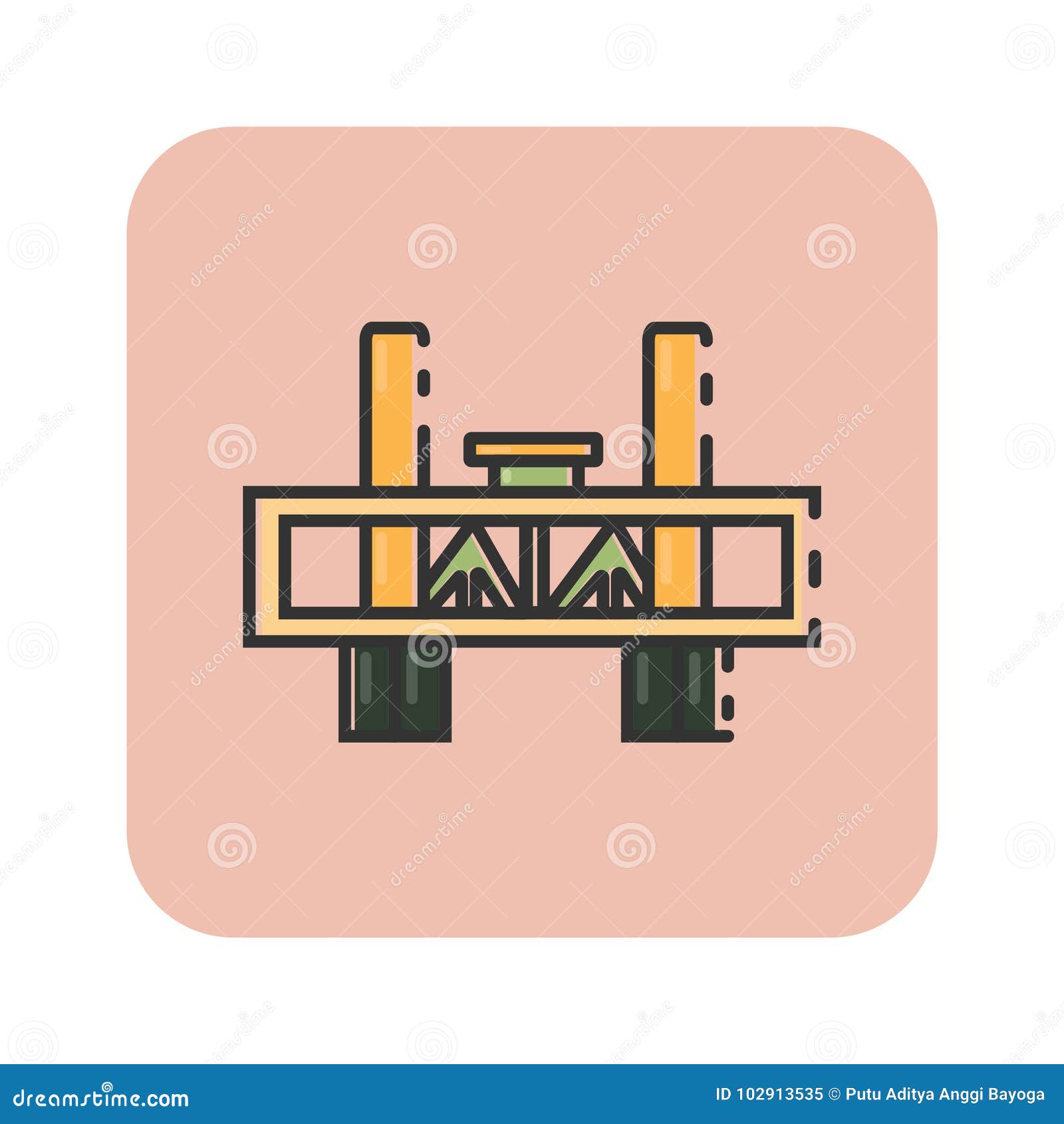 Bridge Icon On White Background. Flat Style. Simple Bridge Logo ...