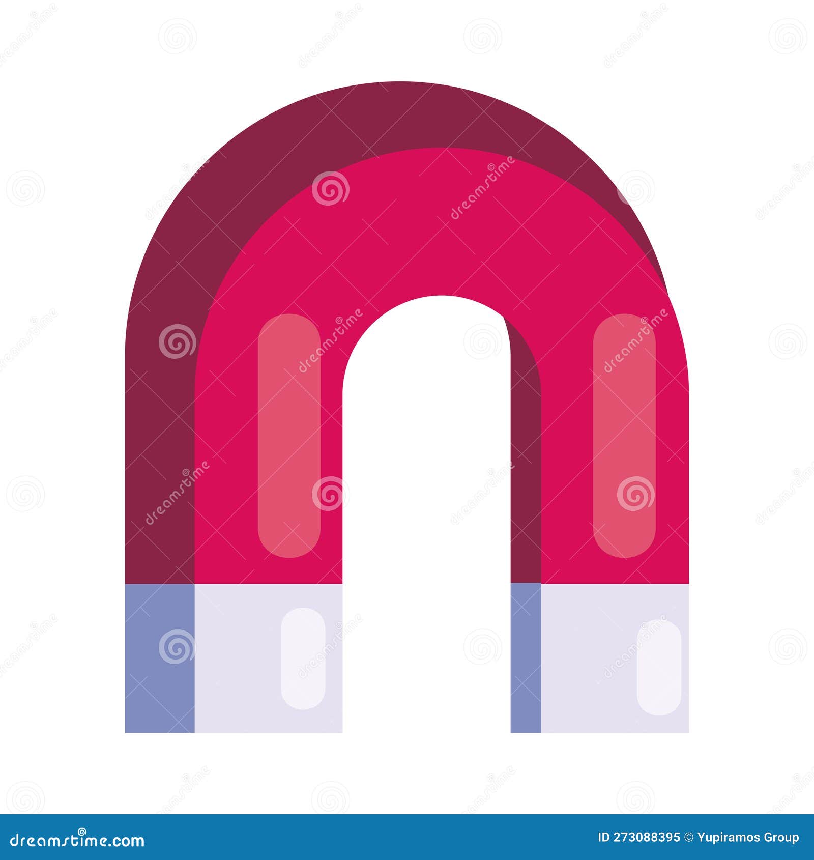 Flat colored magnet stock vector. Illustration of metal - 273088395