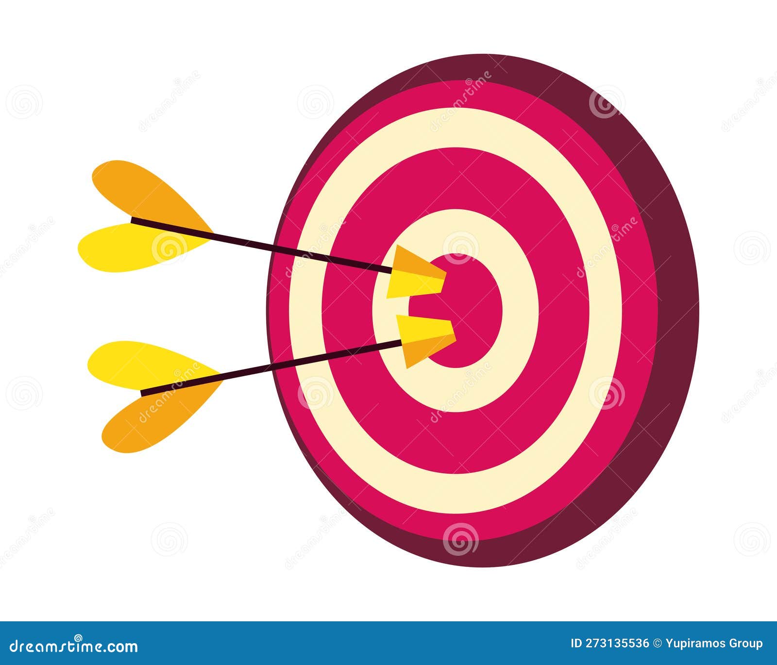 Flat colored target stock vector. Illustration of flat - 273135536