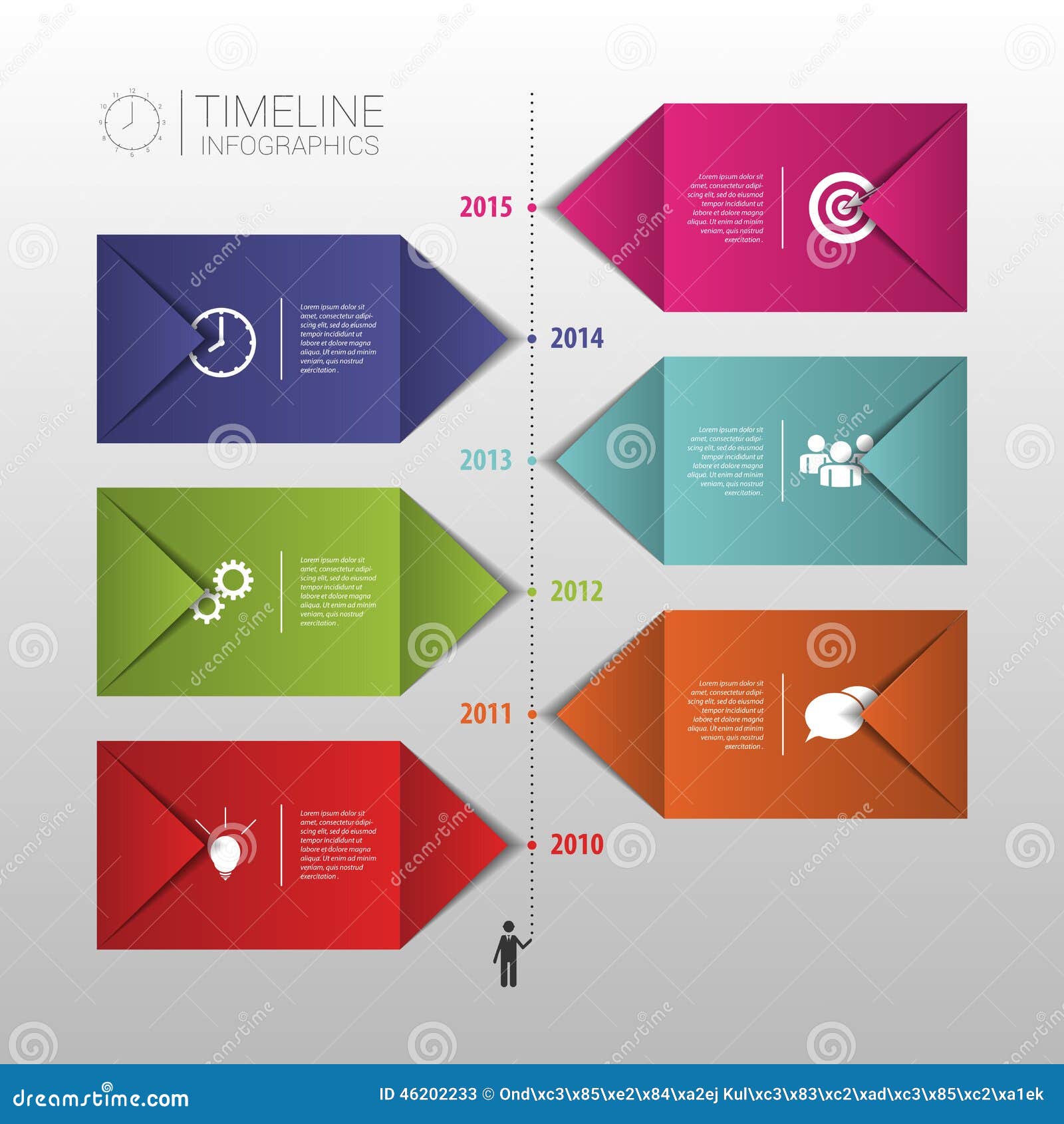 Flat Colorful Abstract Timeline Infographics Vector. Banner Stock ...